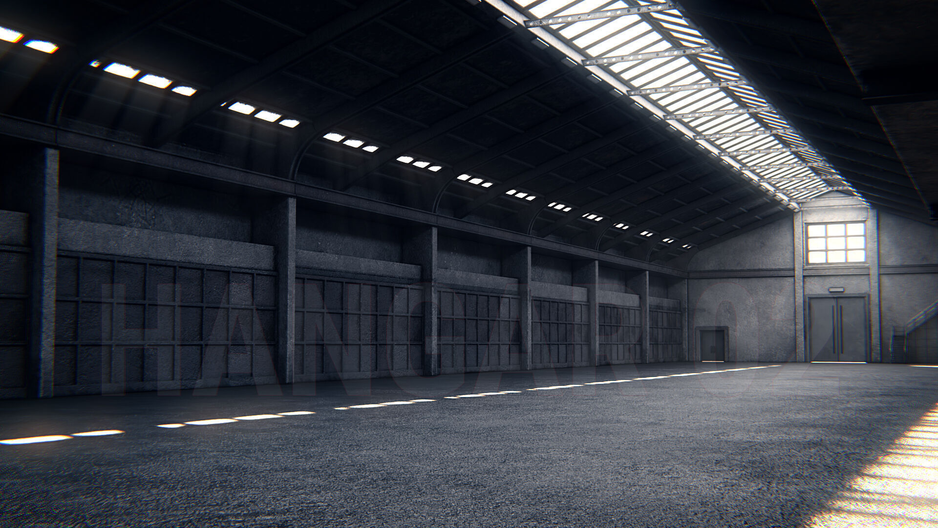 3D model Hangar 02 PBR VR / AR / low-poly | CGTrader