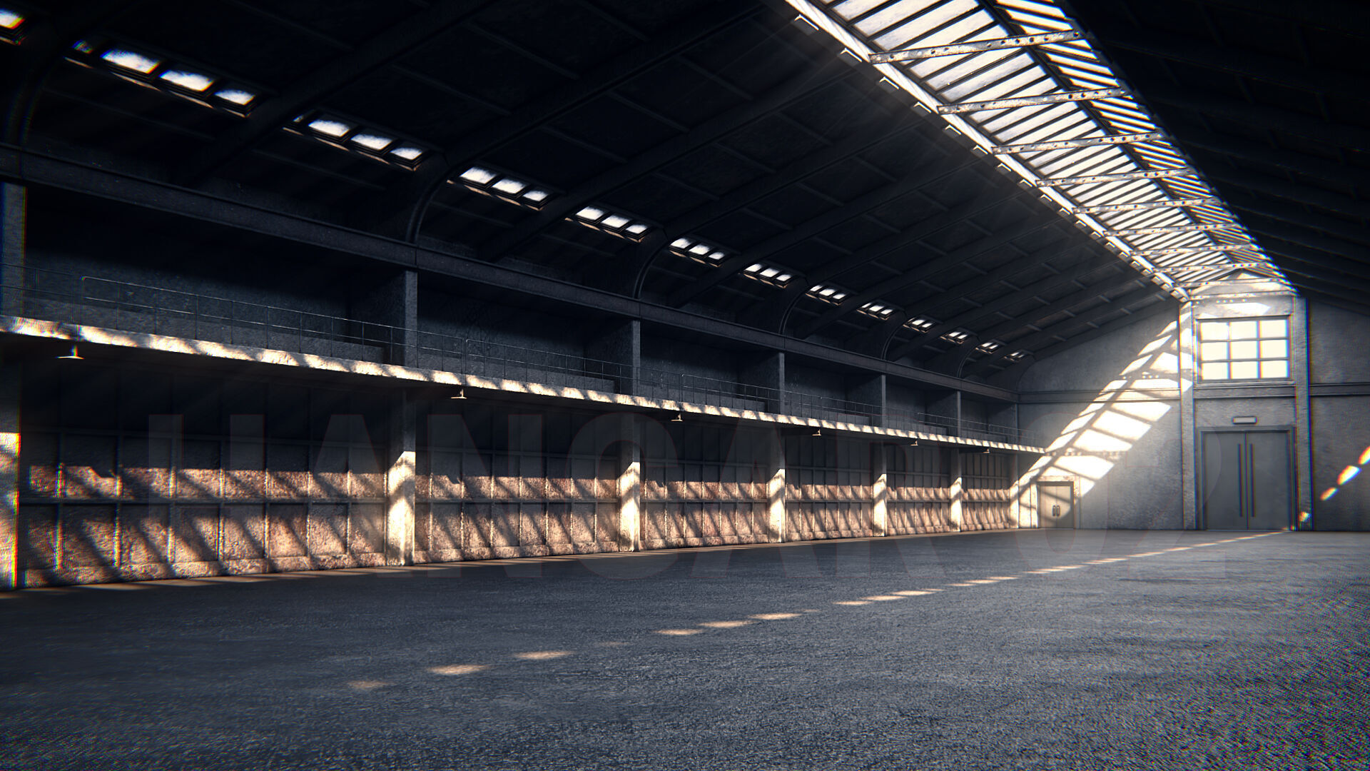 3D model Hangar 02 PBR VR / AR / low-poly | CGTrader