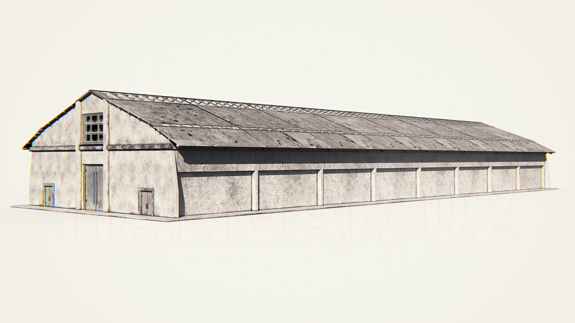 3D model Hangar 02 PBR VR / AR / low-poly | CGTrader