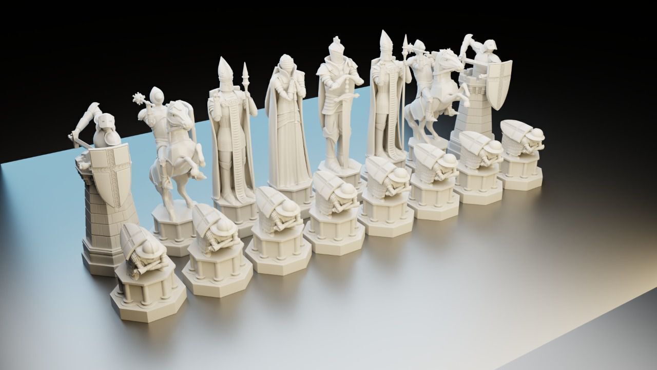 Harry Potter Wizard Chess 3D model full set 3D model 3D printable ...