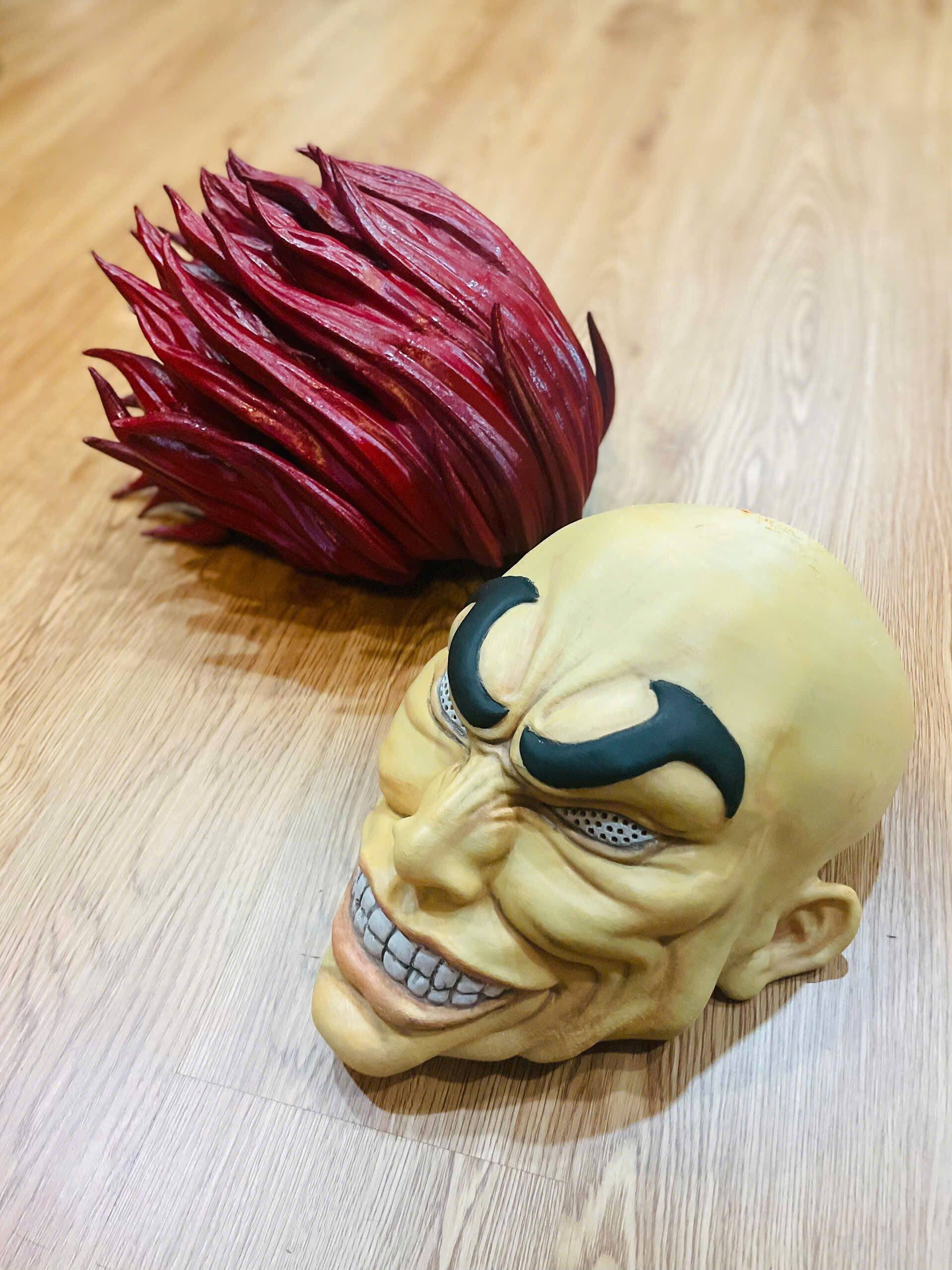 Yujiro Hanma Head Mask - With Hair - Baki Anime Netflix 3D model 3D ...