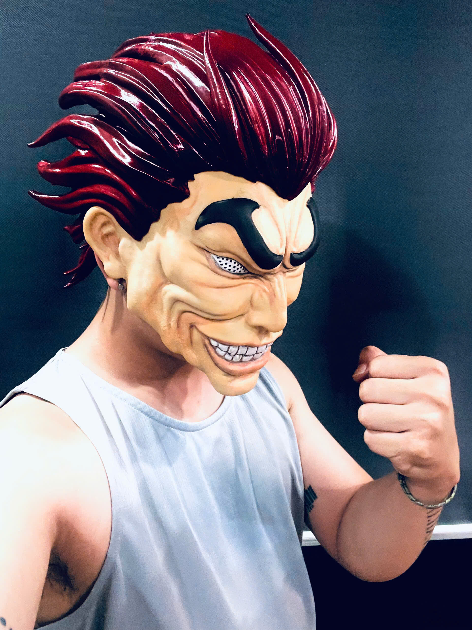 Yujiro Hanma Head Mask - With Hair - Baki Anime Netflix 3D model 3D ...