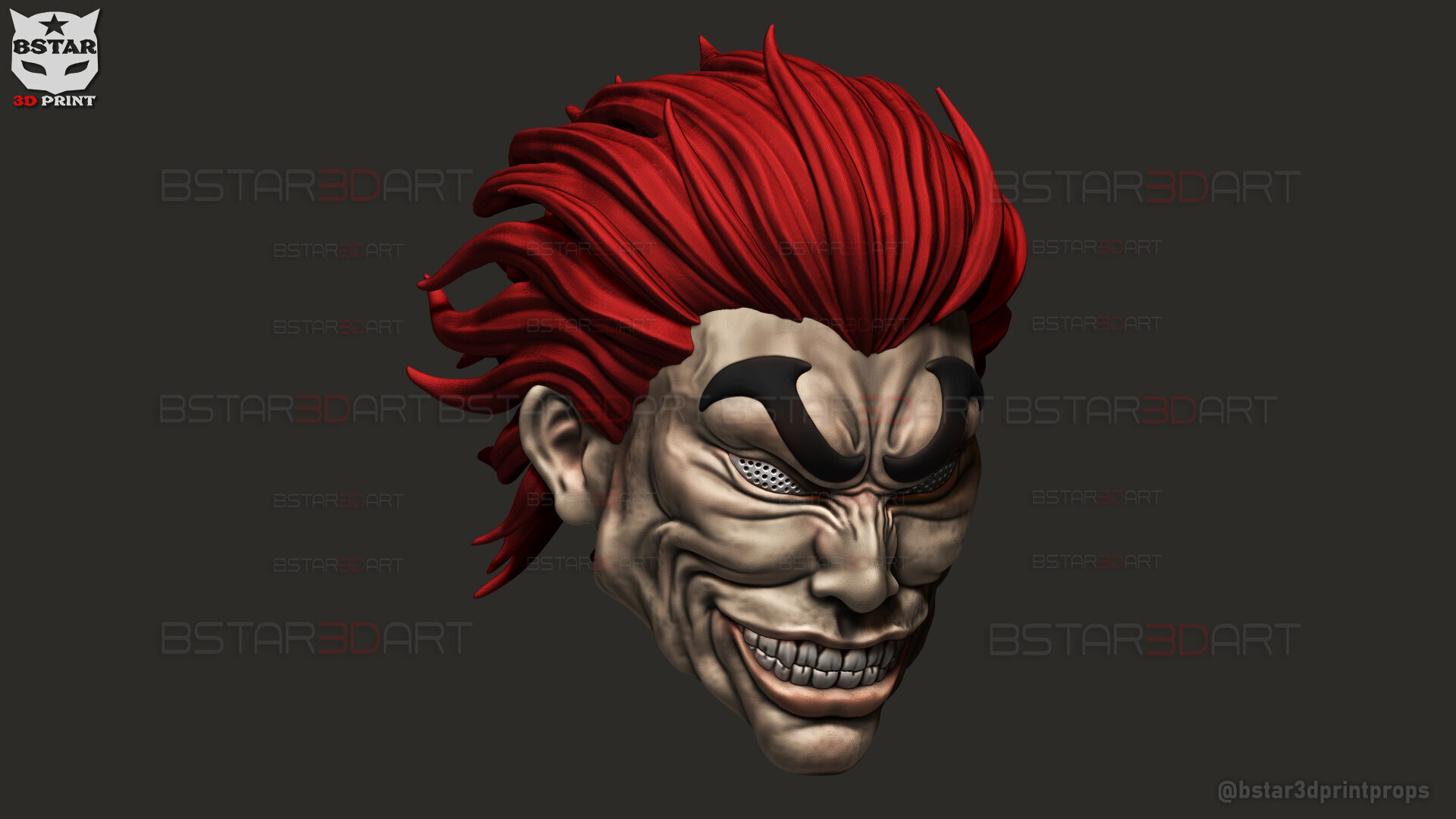 Yujiro Hanma Head Mask - With Hair - Baki Anime Netflix 3D model 3D ...
