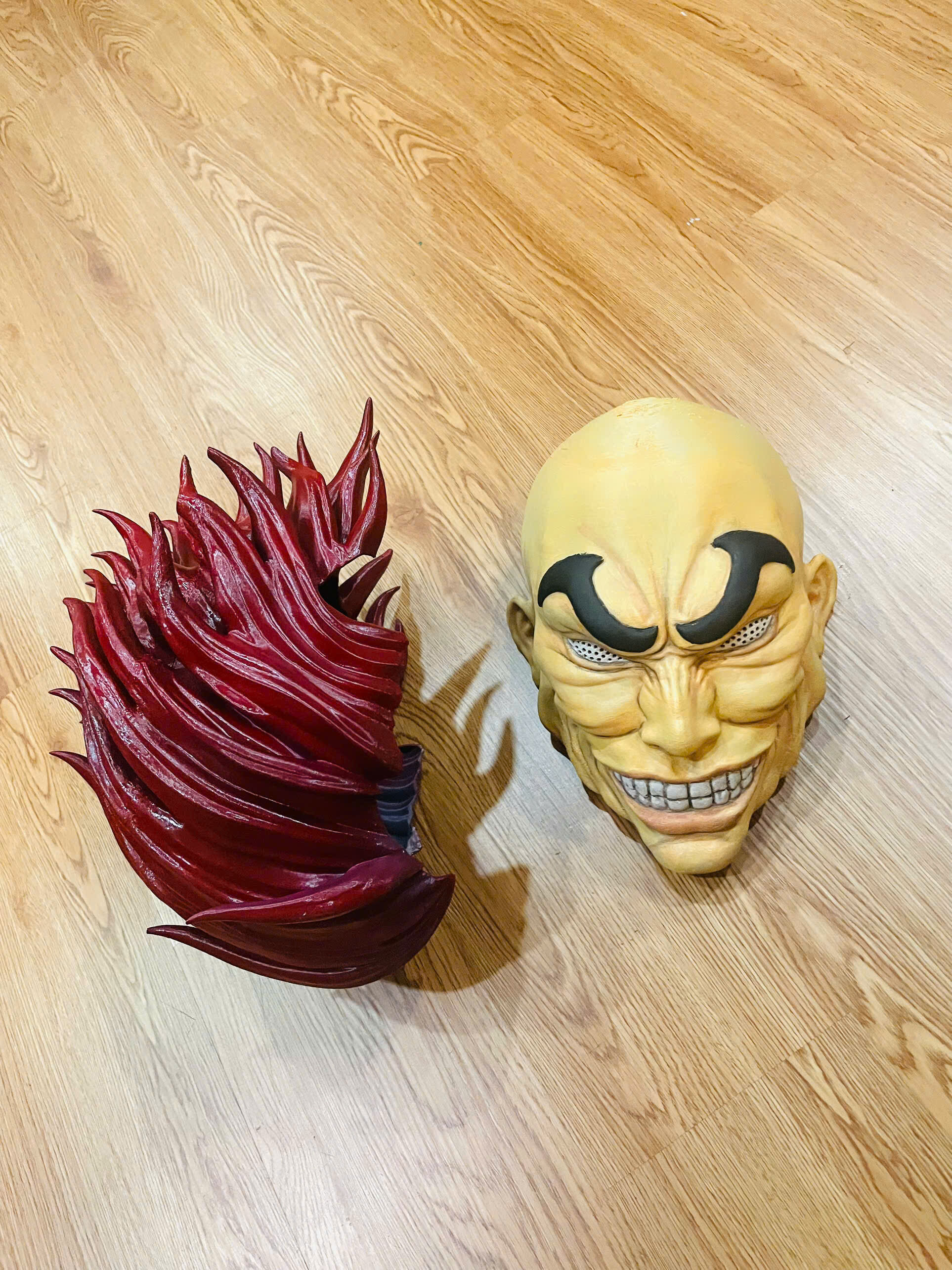 Yujiro Hanma Head Mask - With Hair - Baki Anime Netflix 3D model 3D ...