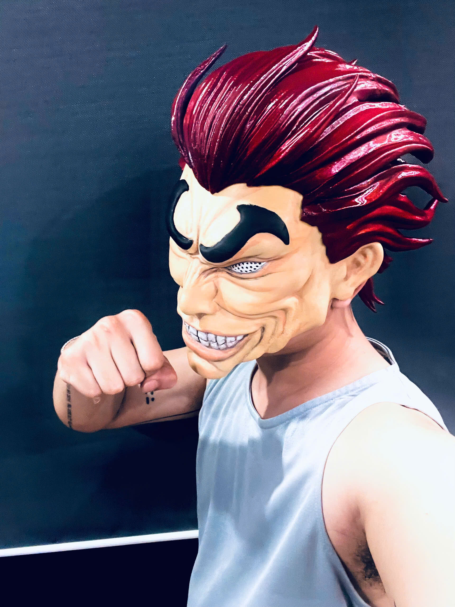 Yujiro Hanma Head Mask - With Hair - Baki Anime Netflix 3D model 3D ...