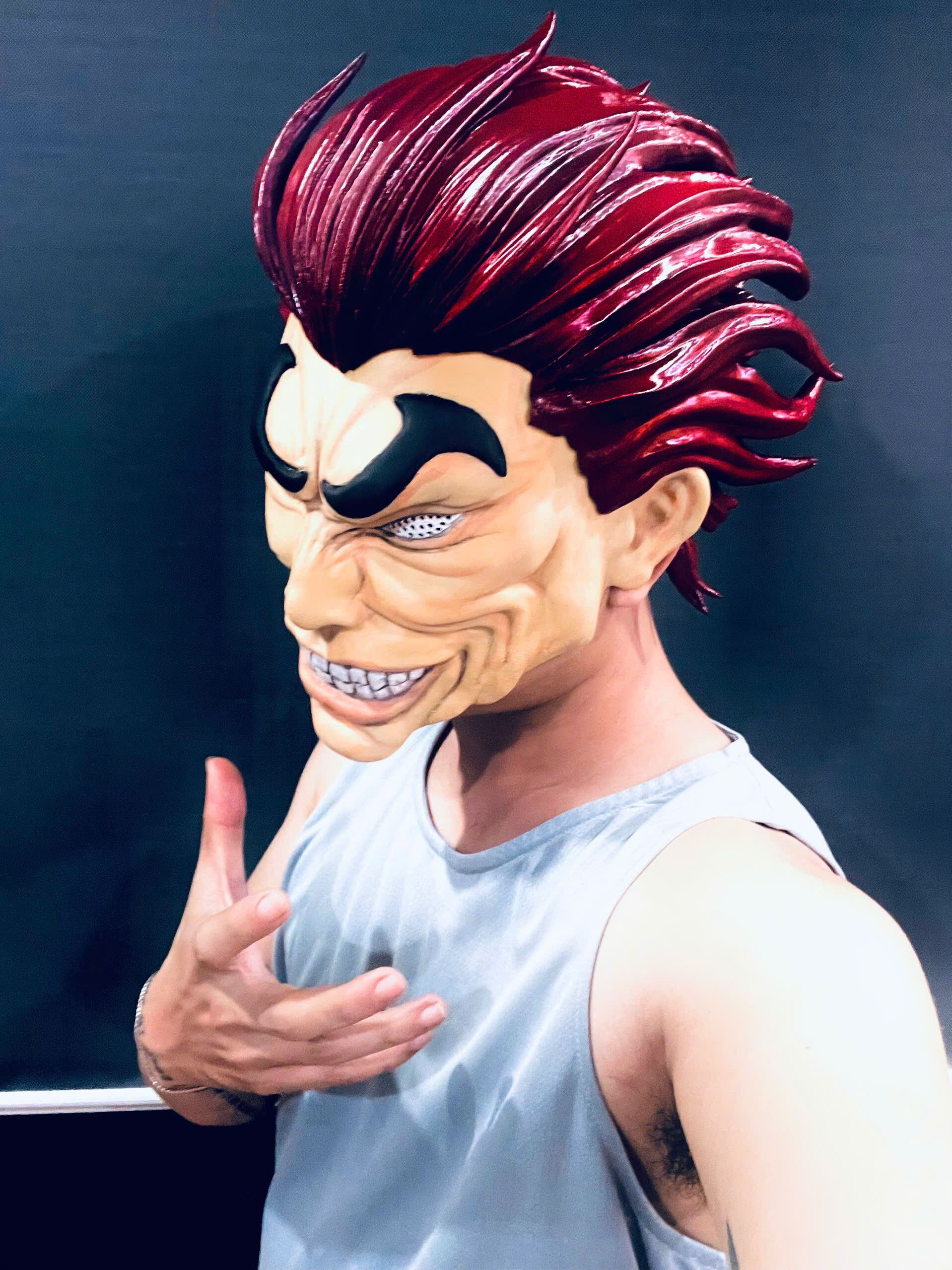 Yujiro Hanma Head Mask - With Hair - Baki Anime Netflix 3D model 3D ...