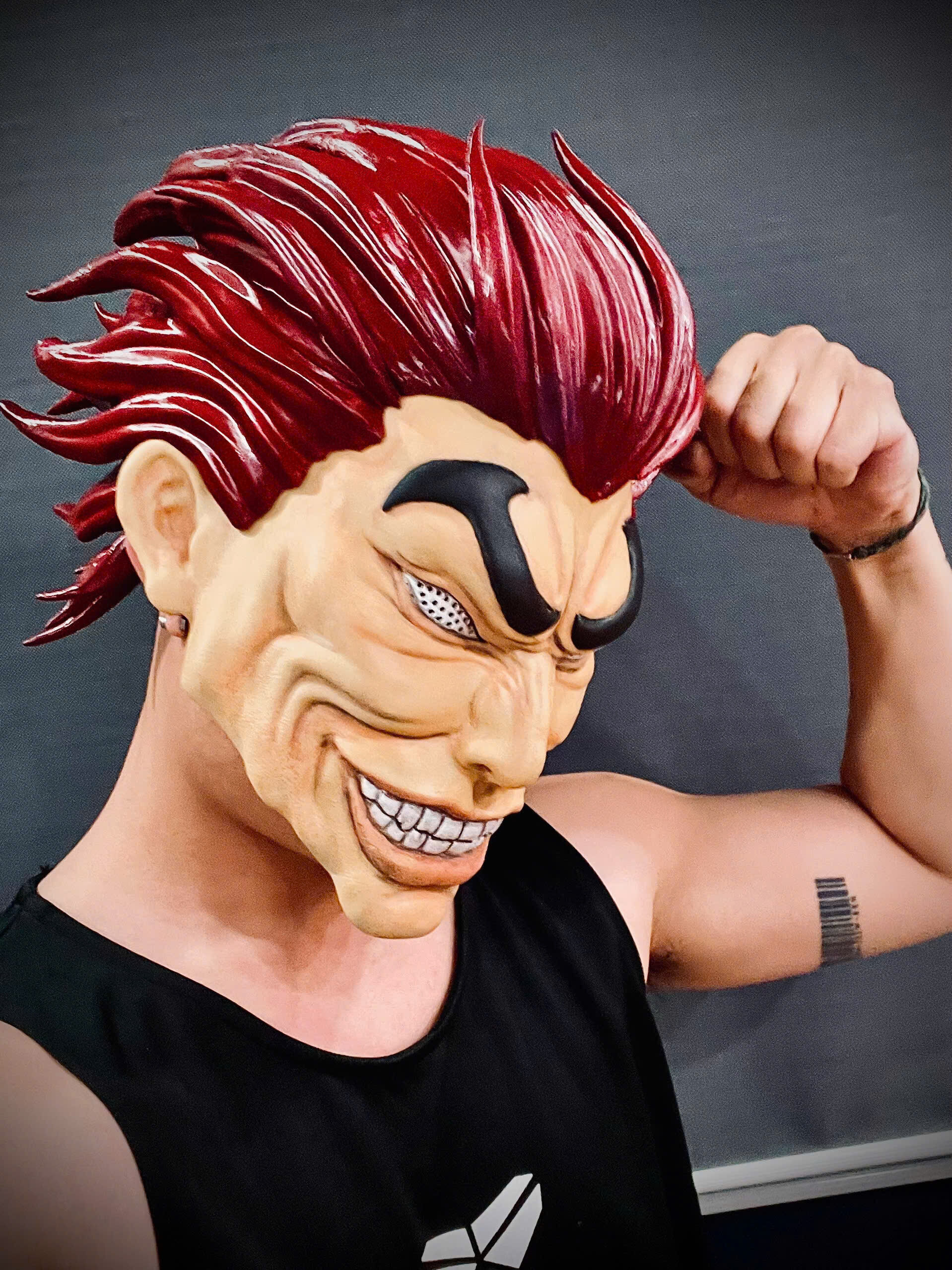 Yujiro Hanma Head Mask - With Hair - Baki Anime Netflix 3D model 3D ...