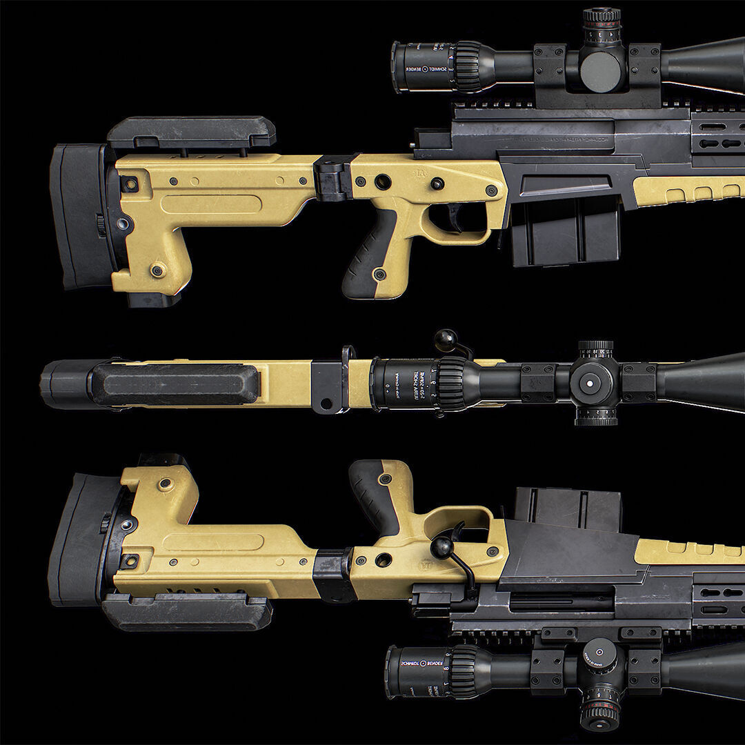 3D model Ax 388 sniper rifle VR / AR / low-poly | CGTrader