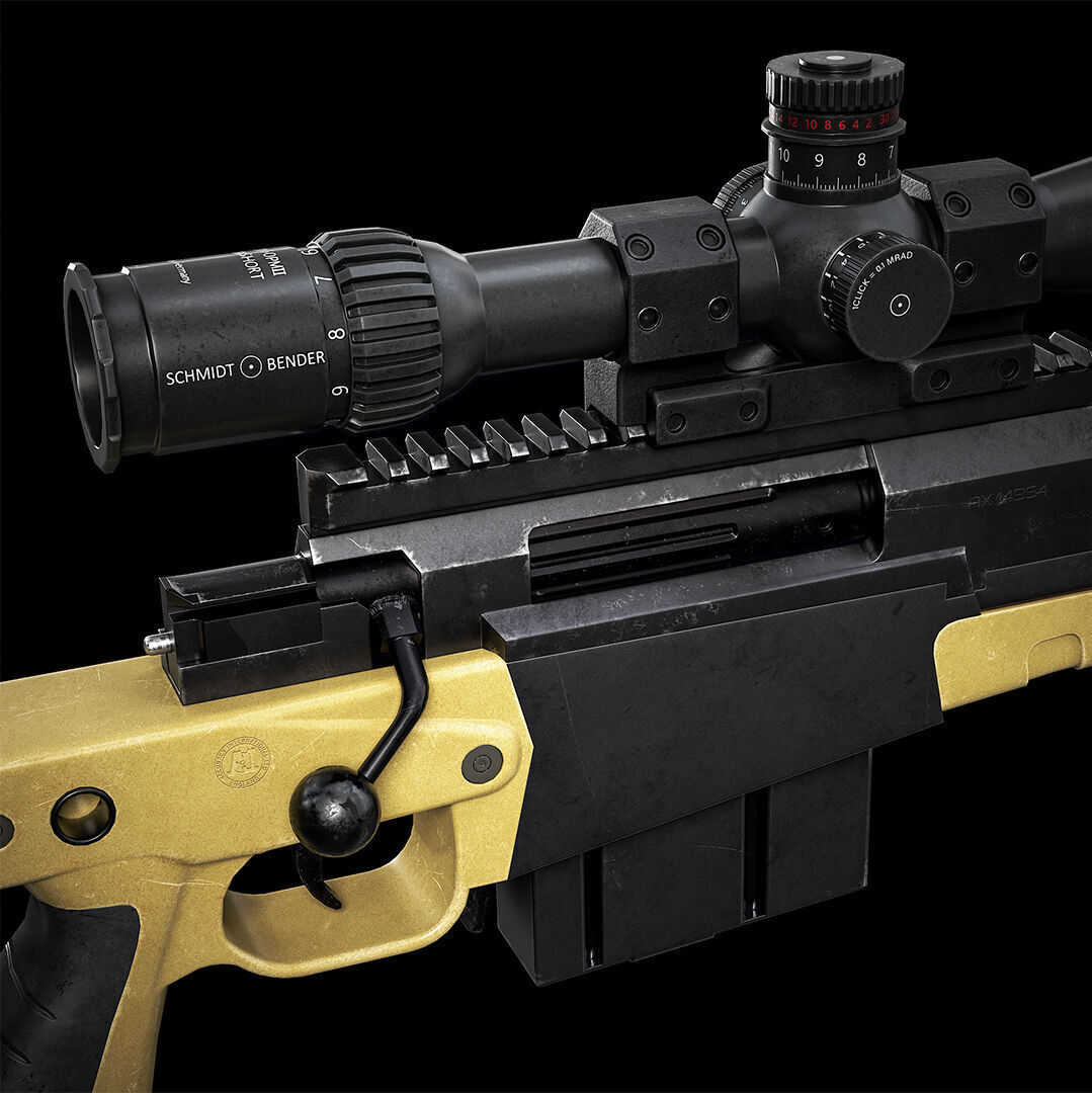 3D model Ax 388 sniper rifle VR / AR / low-poly | CGTrader