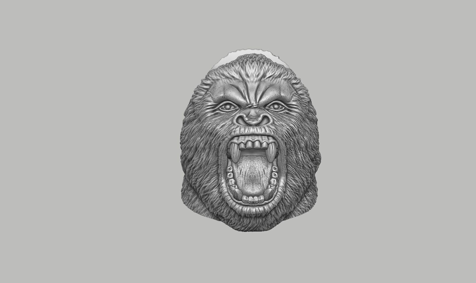 Gorilla scream head Ps5 controller stand 3D model 3D printable | CGTrader