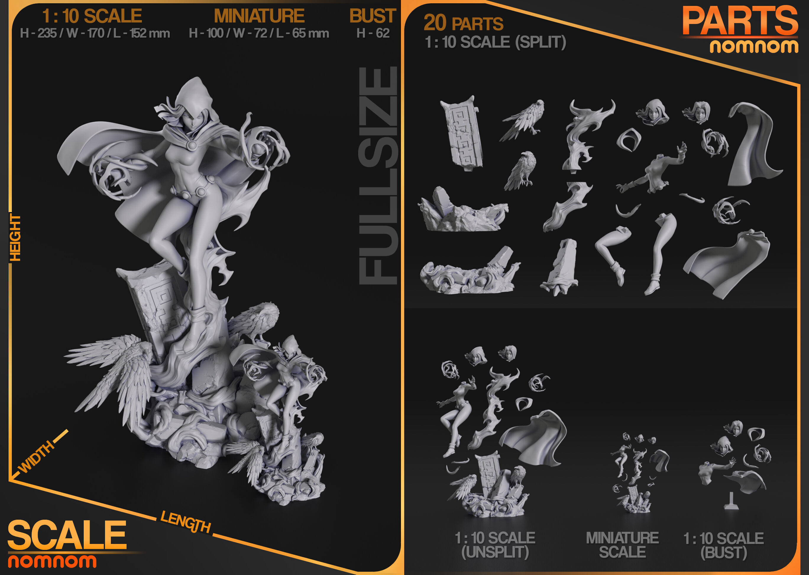 Raven - Teen Titans 3D model 3D printable | CGTrader