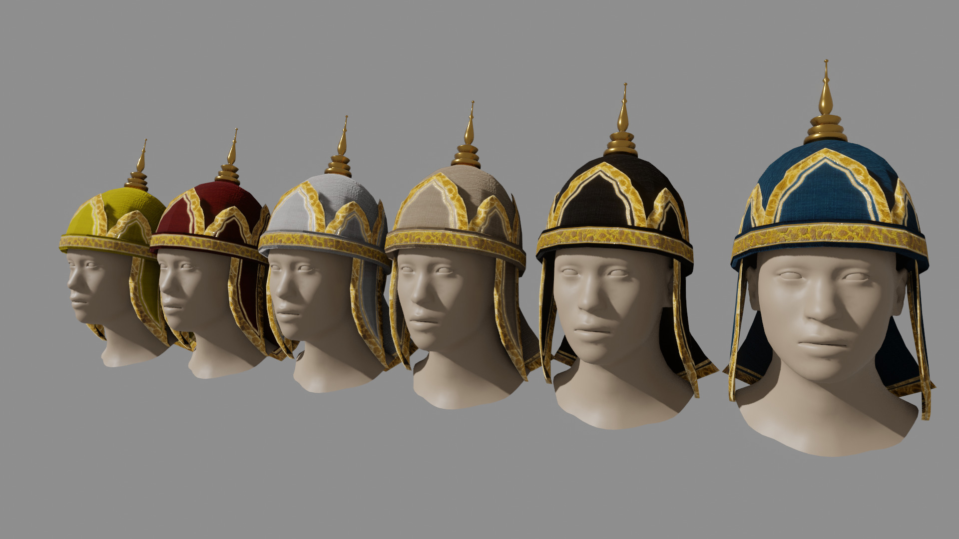 3D model Thai royal guard helmet VR / AR / low-poly | CGTrader