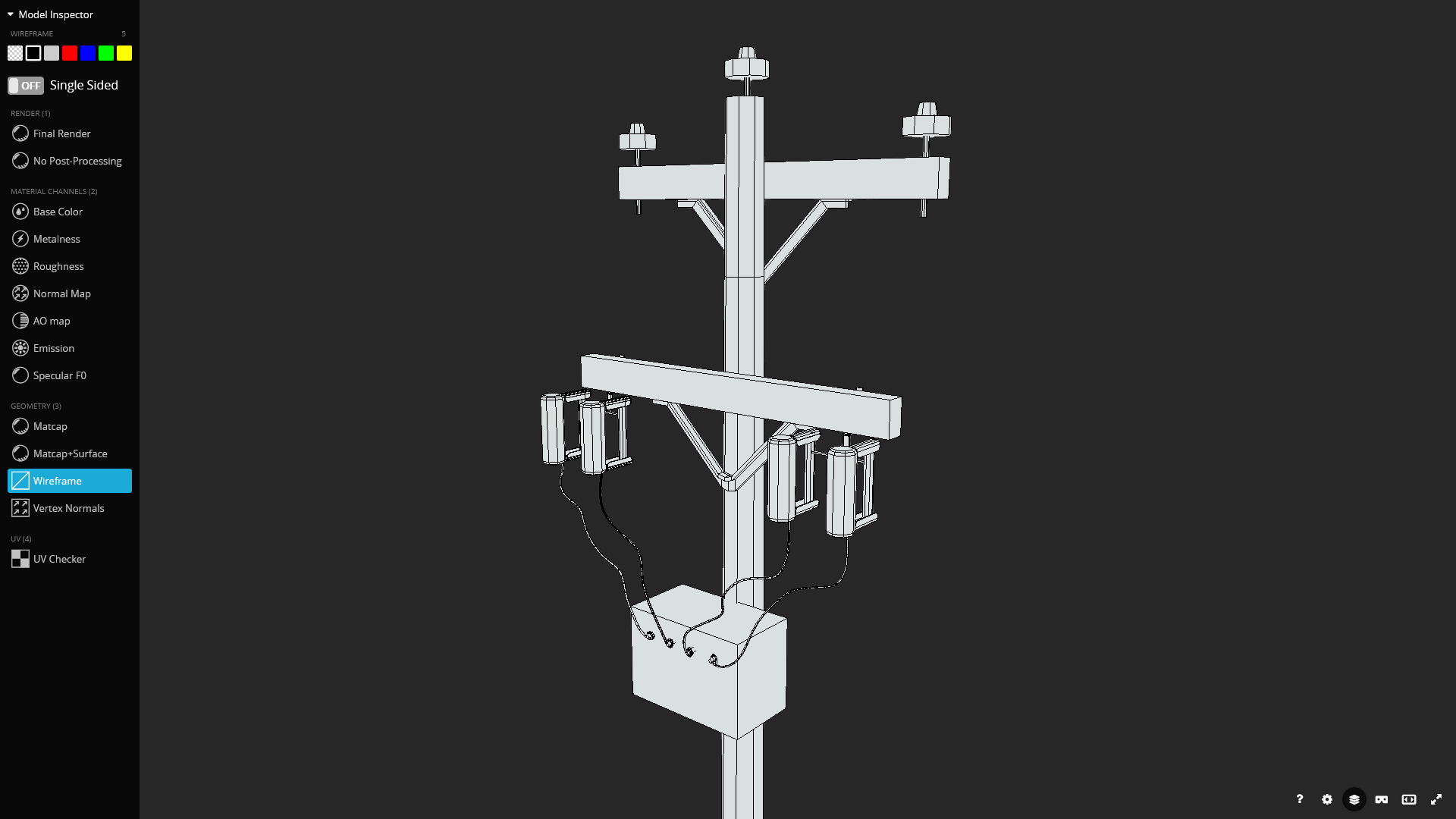 3D model Wooden Utility Pole with Transformer 3D Model VR / AR / low ...