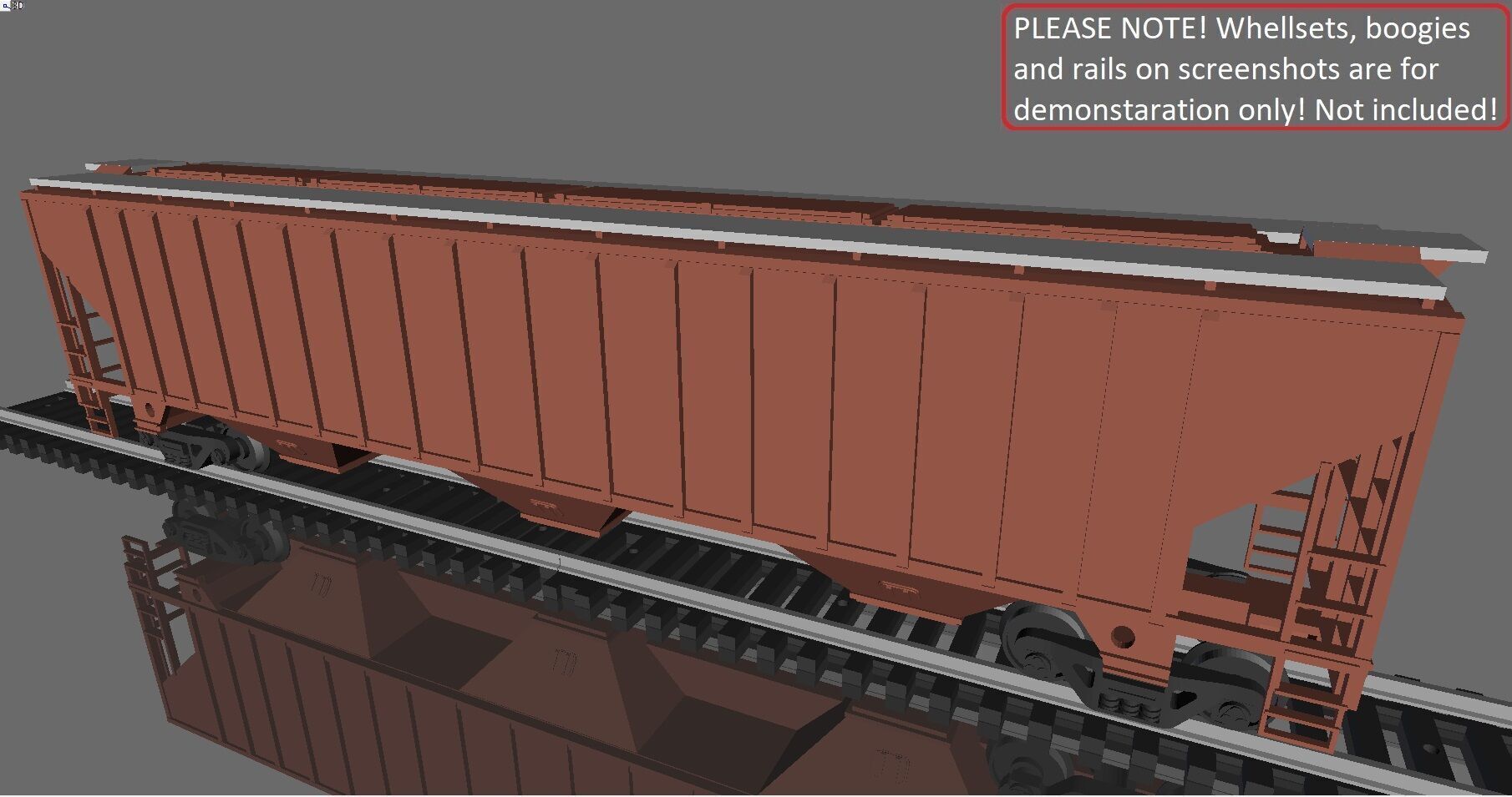 Trinity Rail 3-bay 57 ft Covered Hopper printable in H0 Scale 3D model ...
