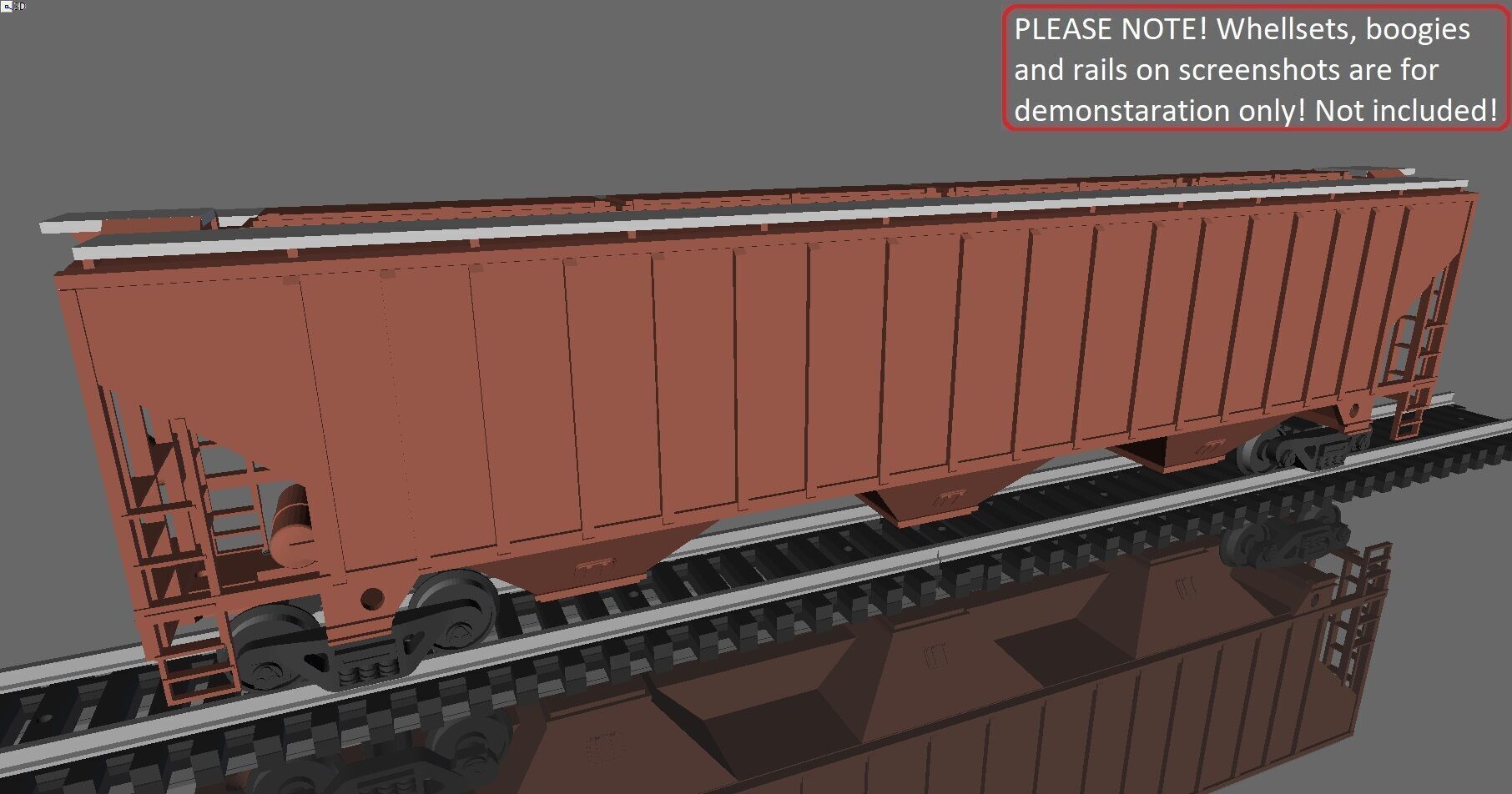 Trinity Rail 3-bay 57 ft Covered Hopper printable in H0 Scale 3D model ...