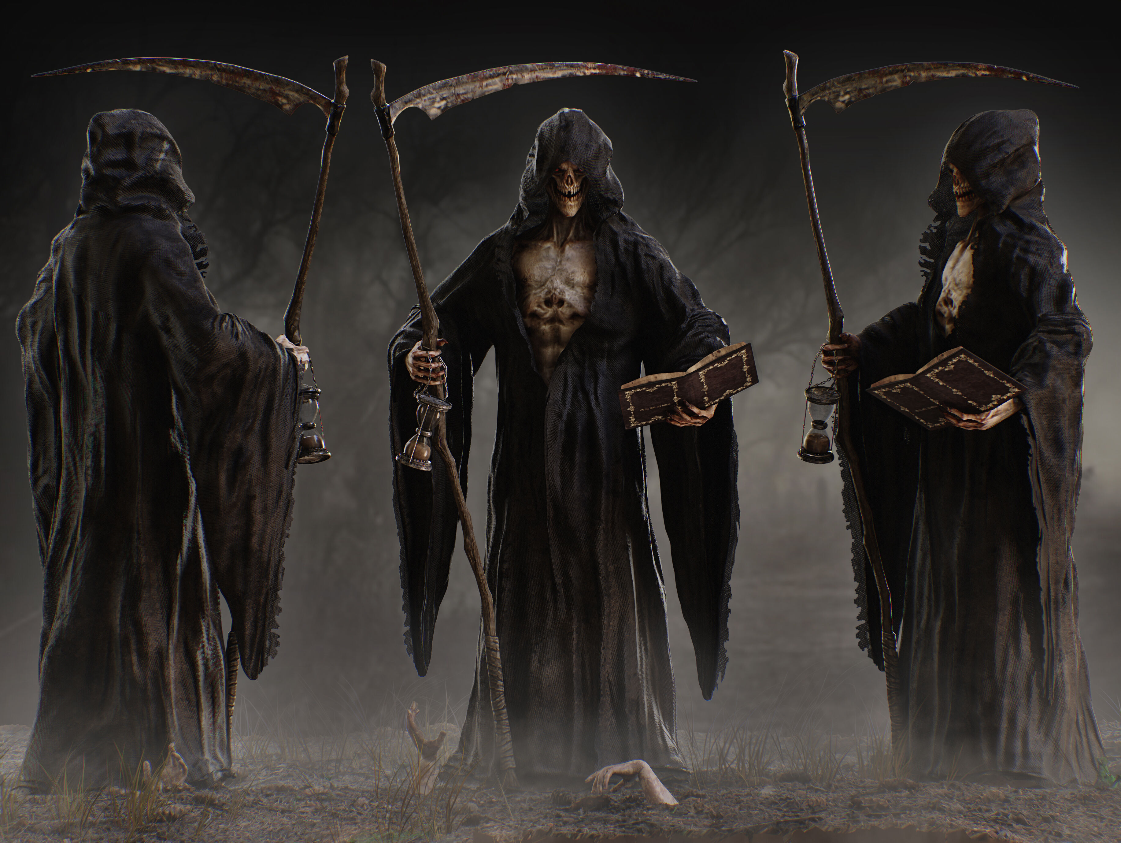 3D model Grim Reaper VR / AR / low-poly | CGTrader