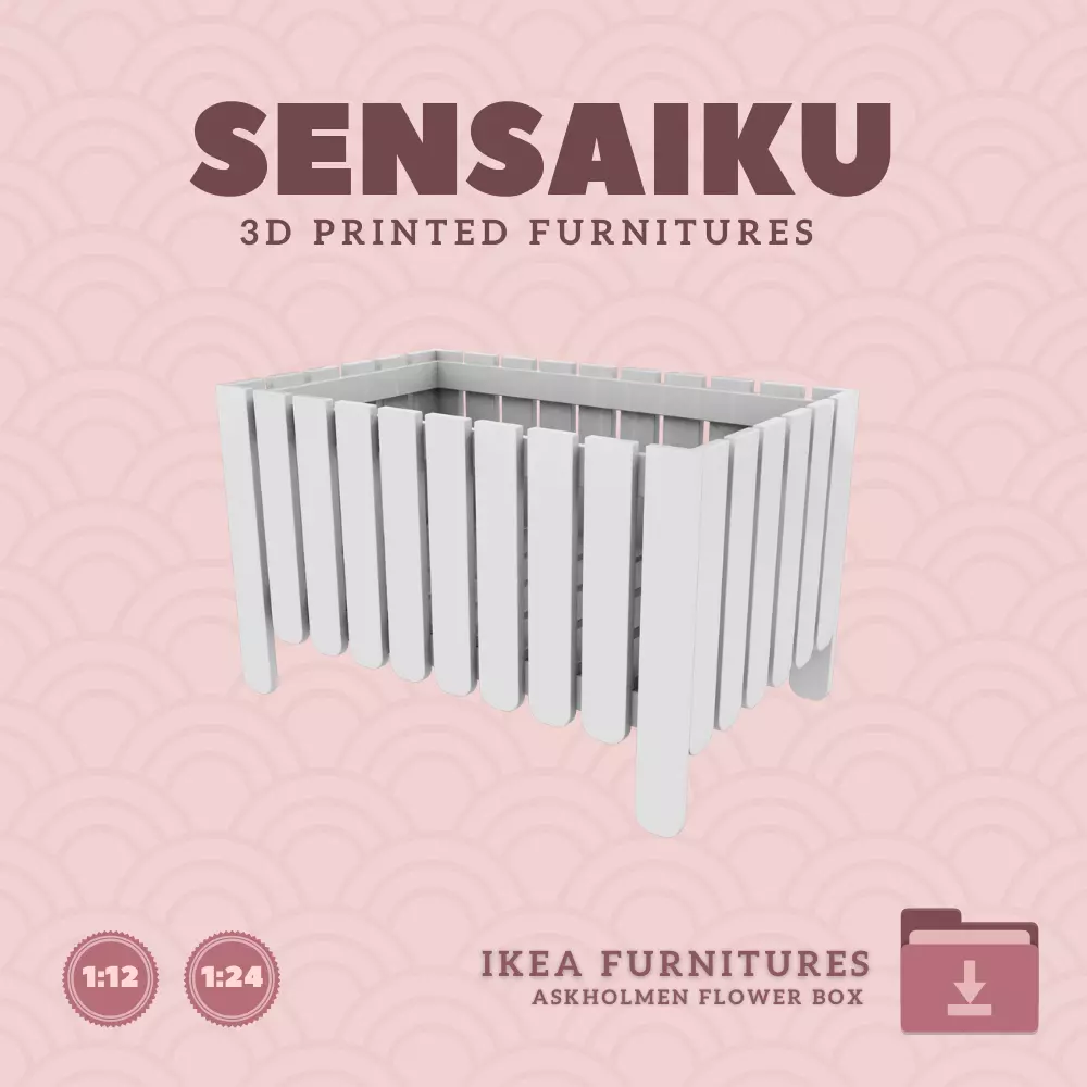 ASKHOLMEN Flower Box for Mini Dollhouse IKEA 3D Print 3D model 3D ...
