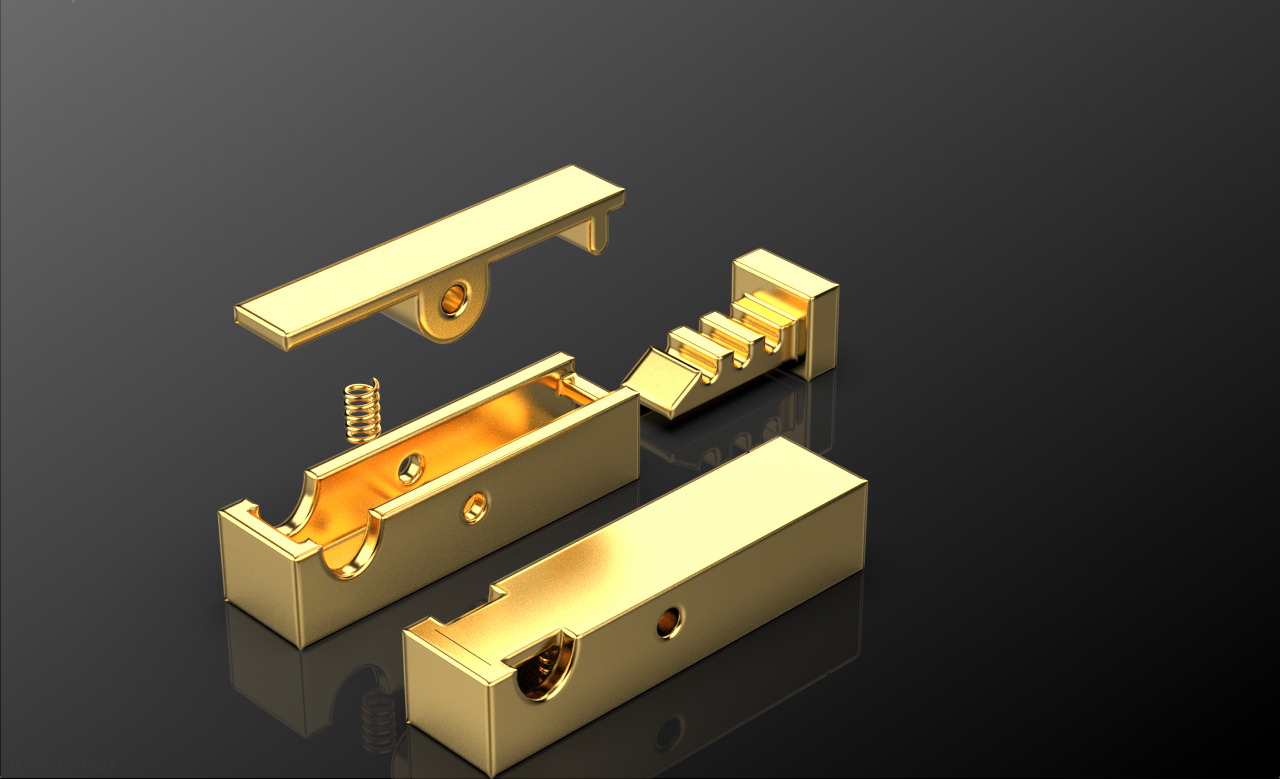 Bracelet clasp lock 2202 3D model 3D printable | CGTrader