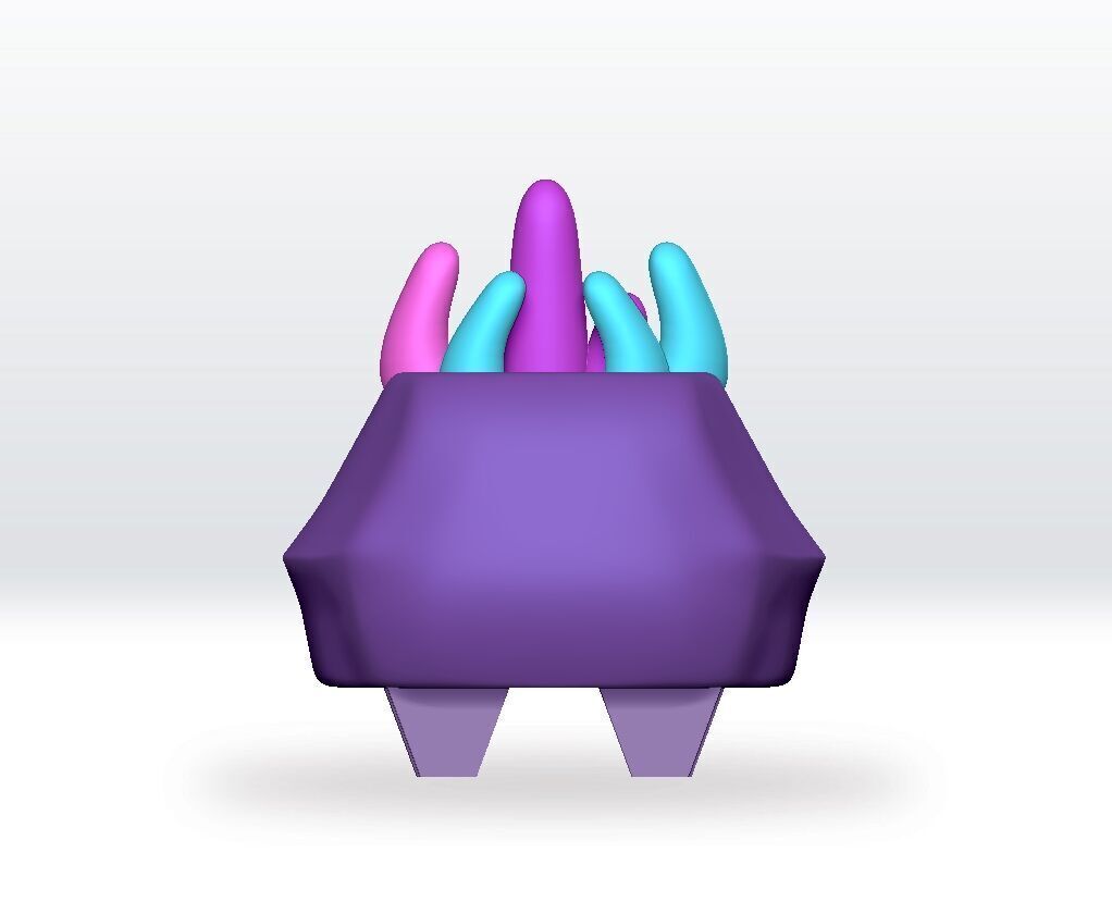 Dandys World Thorned Geode Pebble STL 3D Model Character Fanart 3D model 3D printable | CGTrader