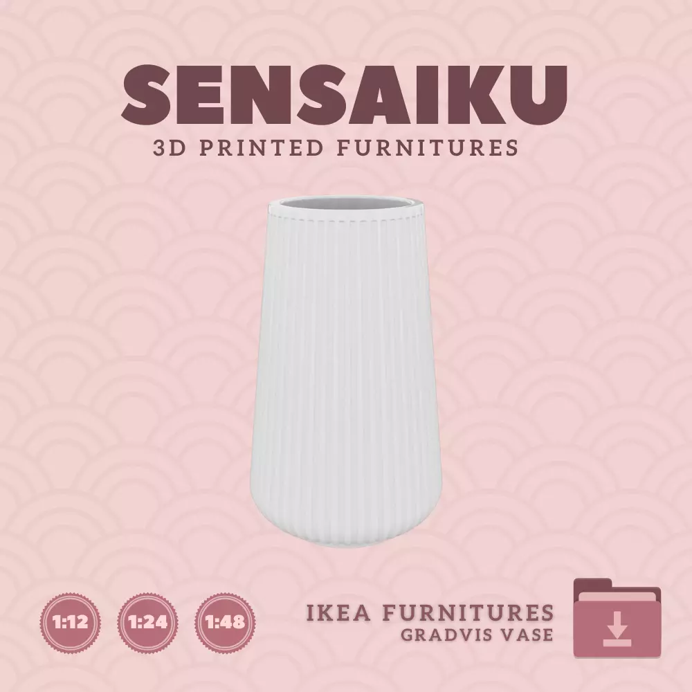 GRADVIS Vase V1 for Miniature Dollhouse IKEA 3D Print 3D model 3D ...