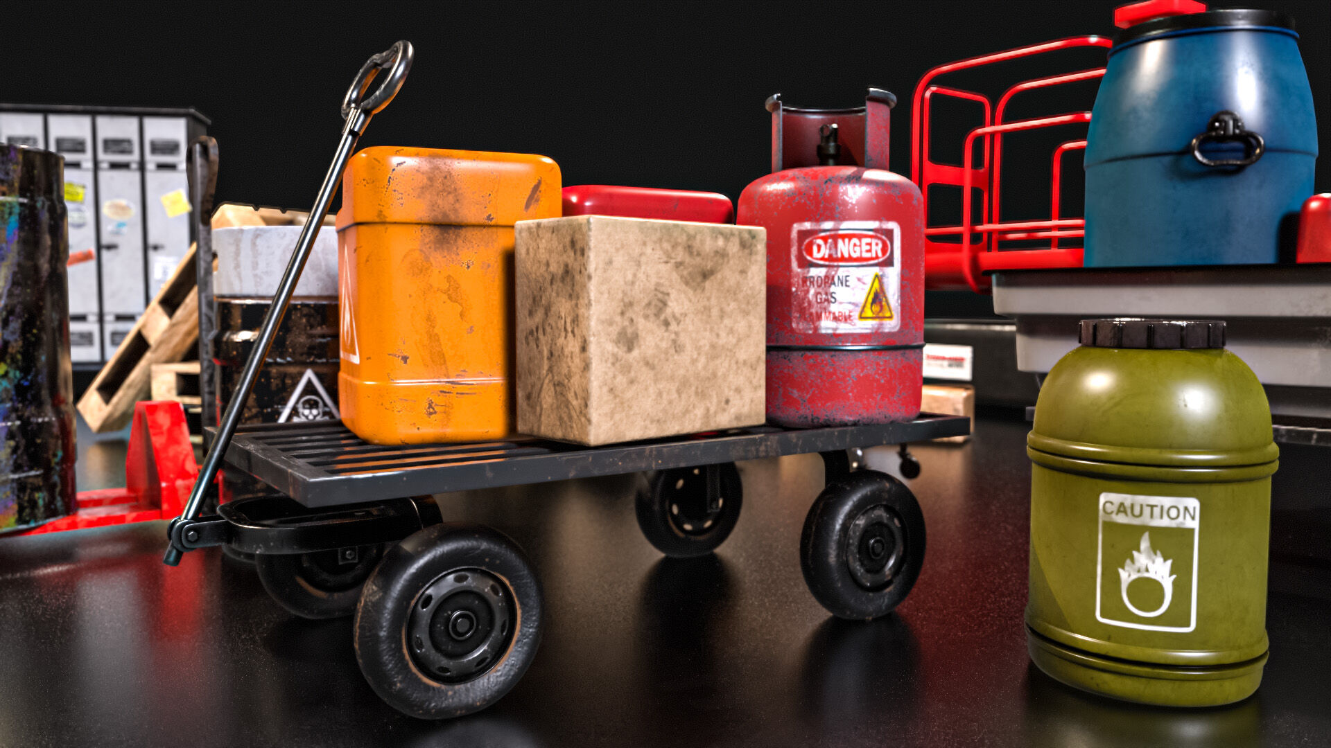 3D model 36 Warehouse Props VR / AR / low-poly | CGTrader