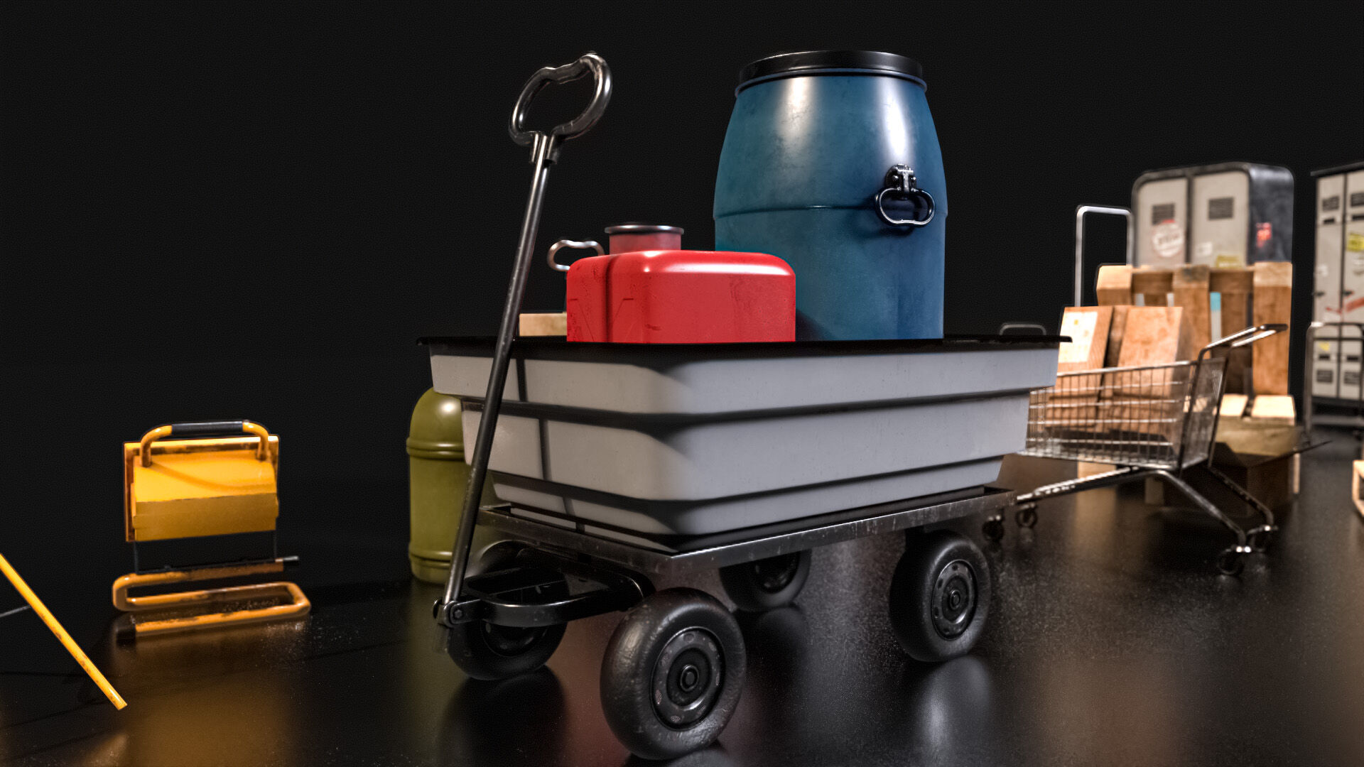 3D model 36 Warehouse Props VR / AR / low-poly | CGTrader