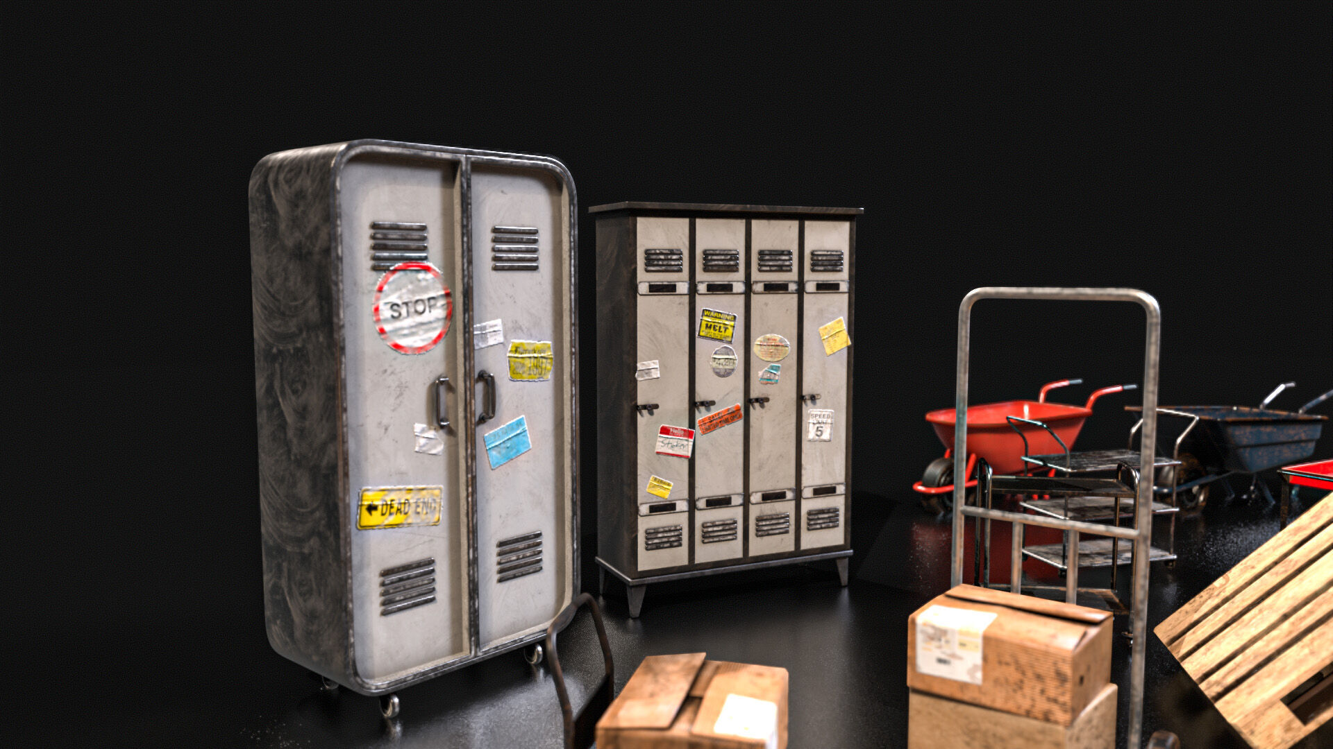 3D model 36 Warehouse Props VR / AR / low-poly | CGTrader