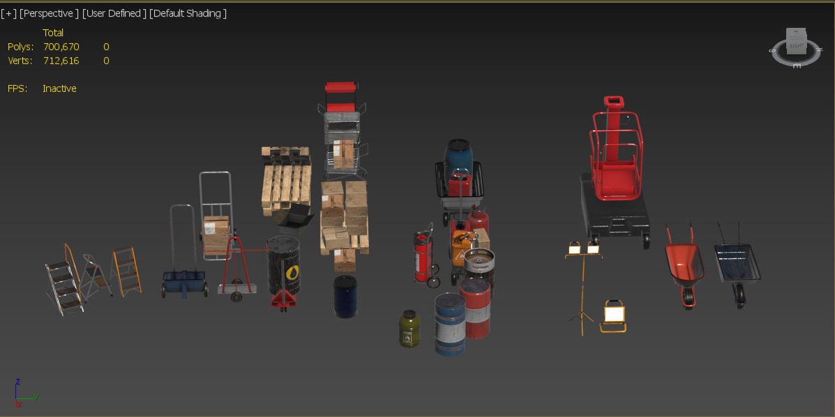 3D model 36 Warehouse Props VR / AR / low-poly | CGTrader
