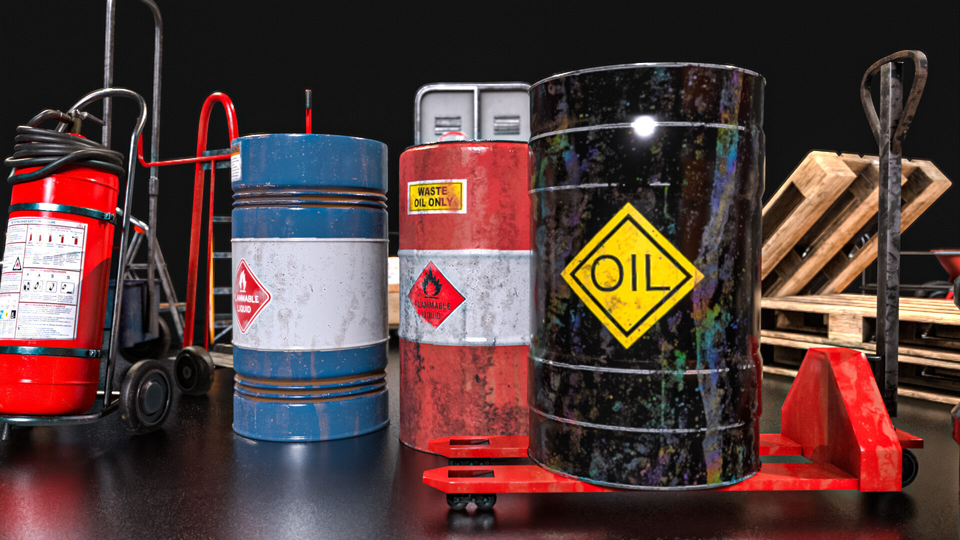 3D model 36 Warehouse Props VR / AR / low-poly | CGTrader