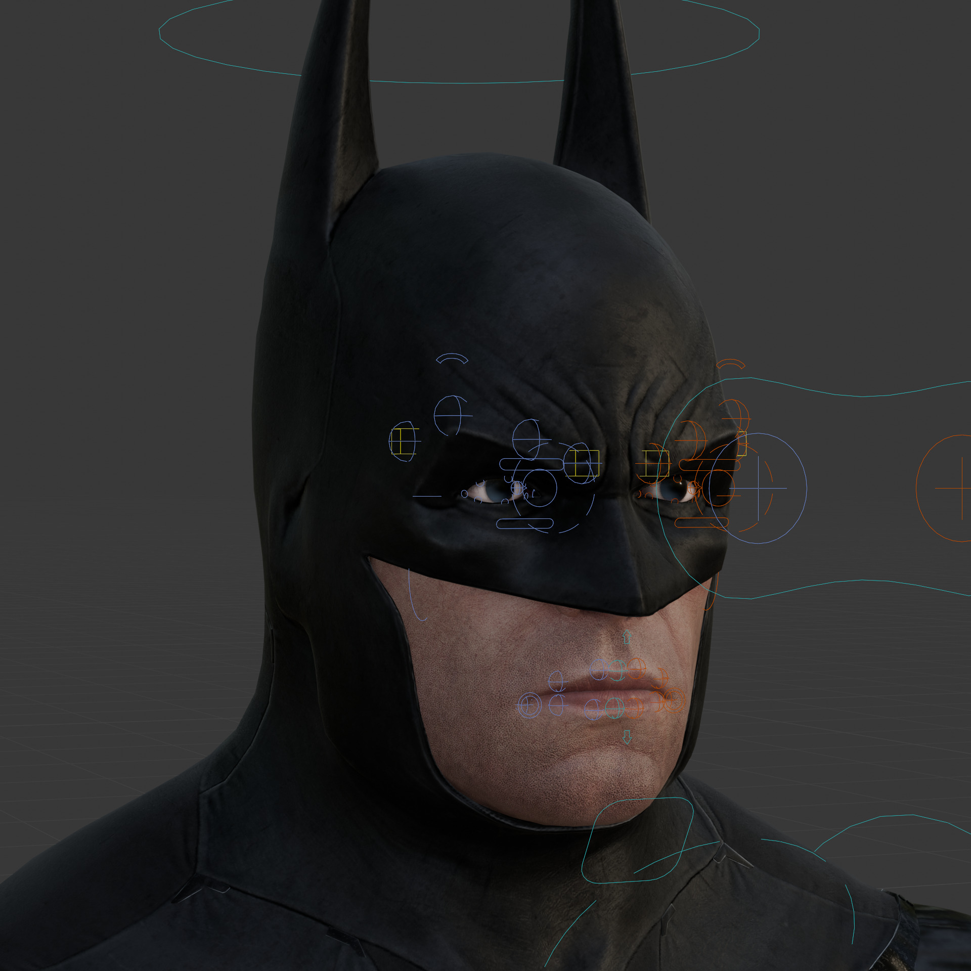3D model Batman 3D Model Arkham Knight Fully Rigged Cape Blender FBX ...