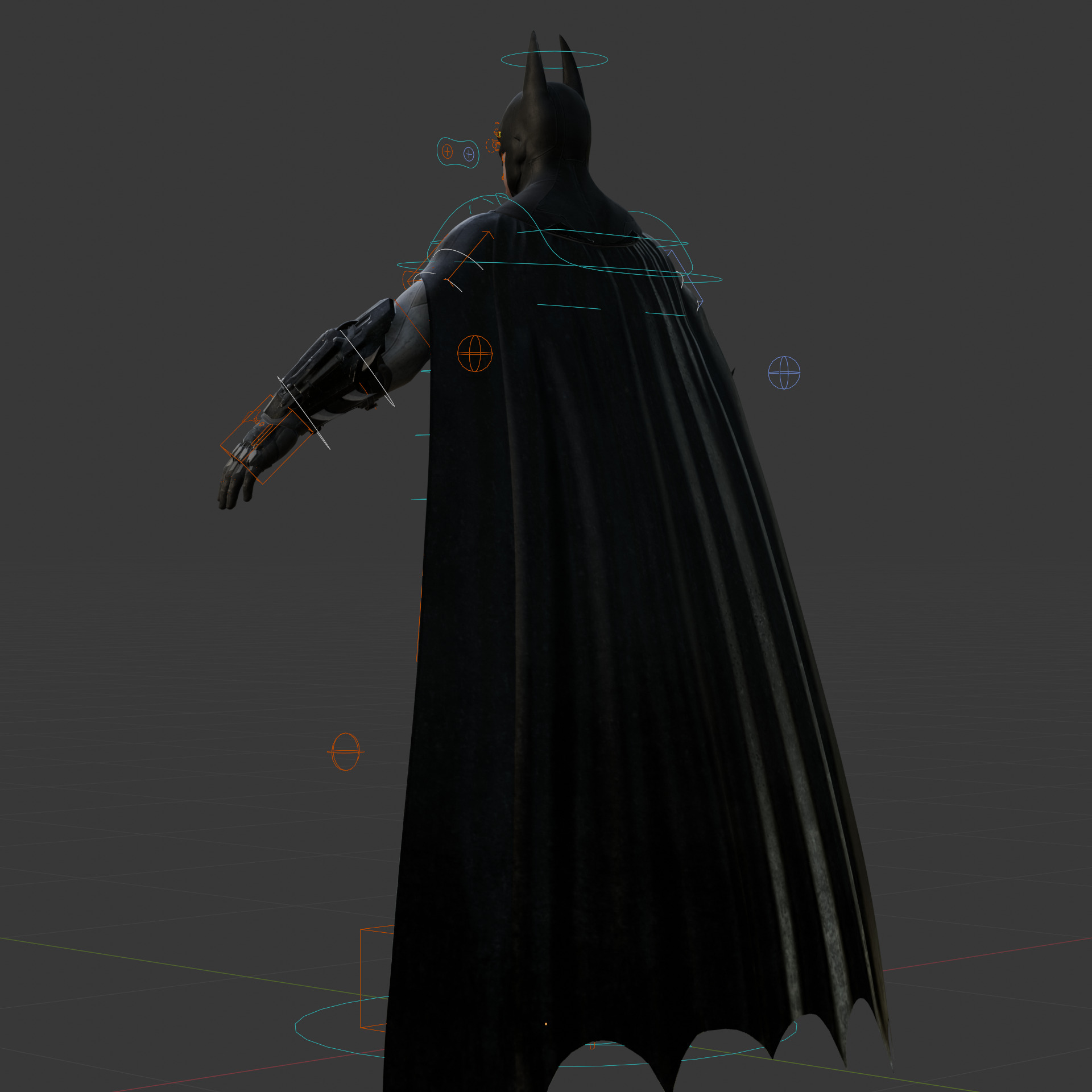 3D model Batman 3D Model Arkham Knight Fully Rigged Cape Blender FBX ...