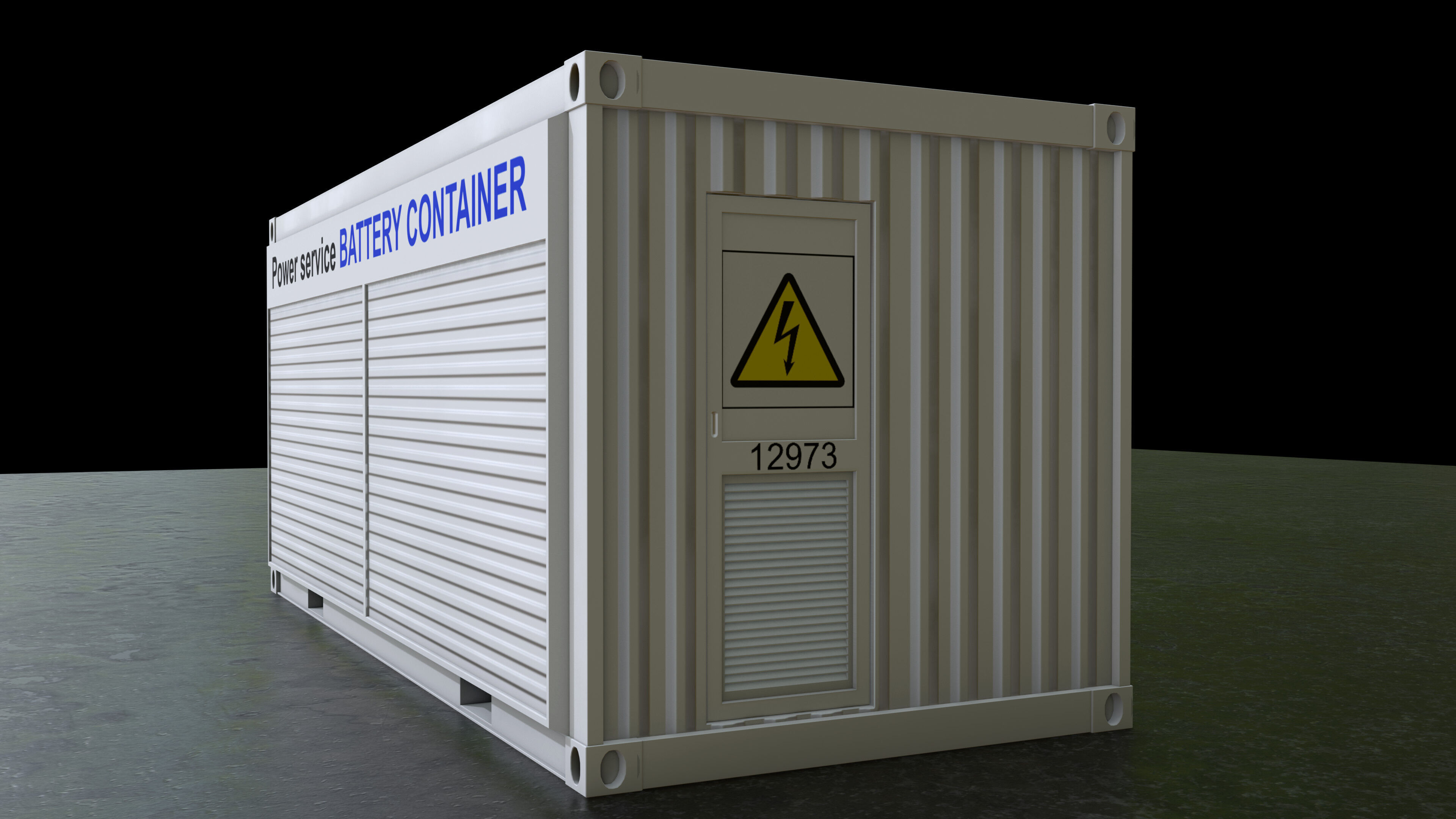 3D model Container Battery Storage System 4k PBR VR / AR / low-poly ...