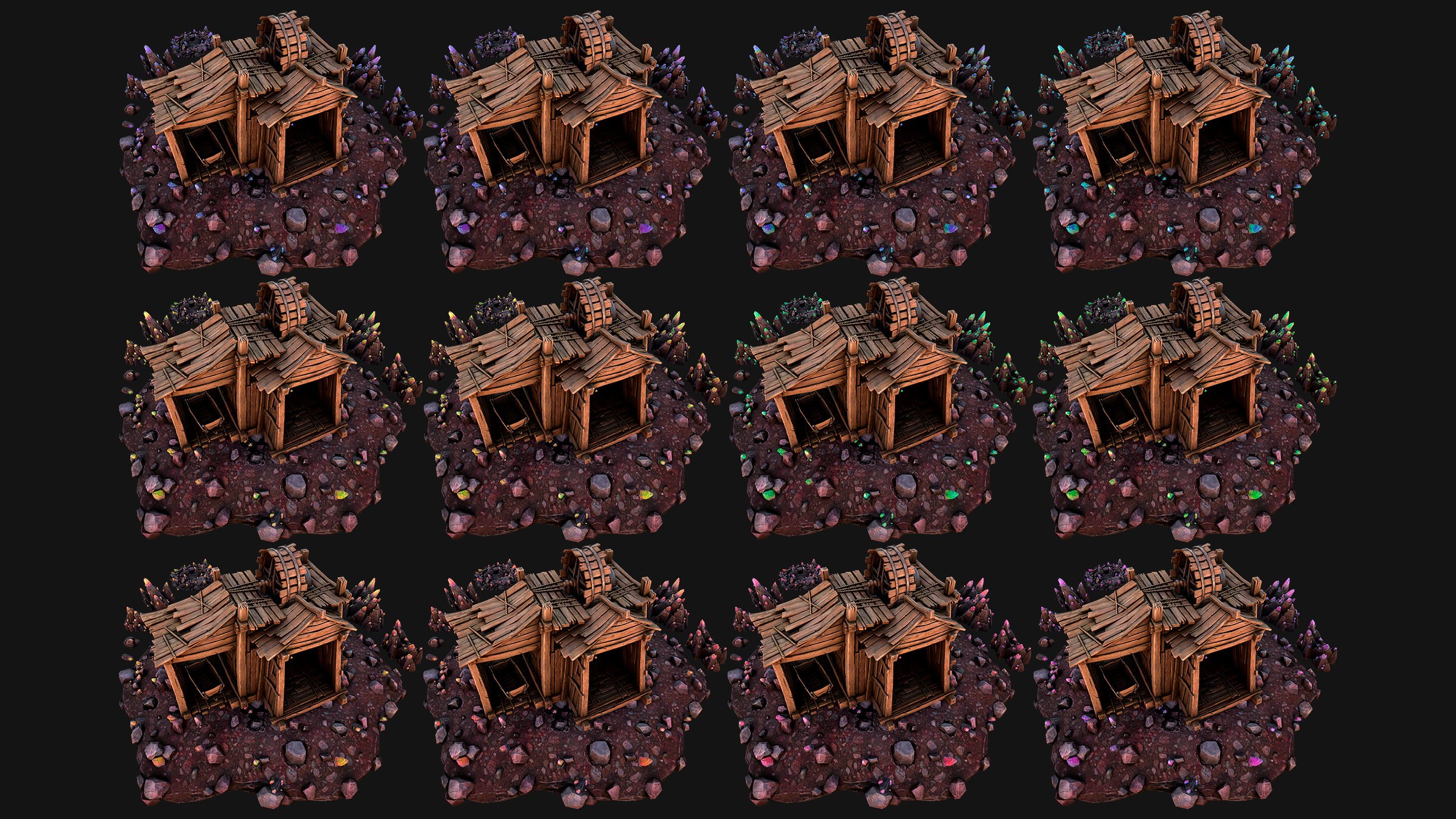 3D model Medieval Crystal Mineral Ore Mine VR / AR / low-poly | CGTrader