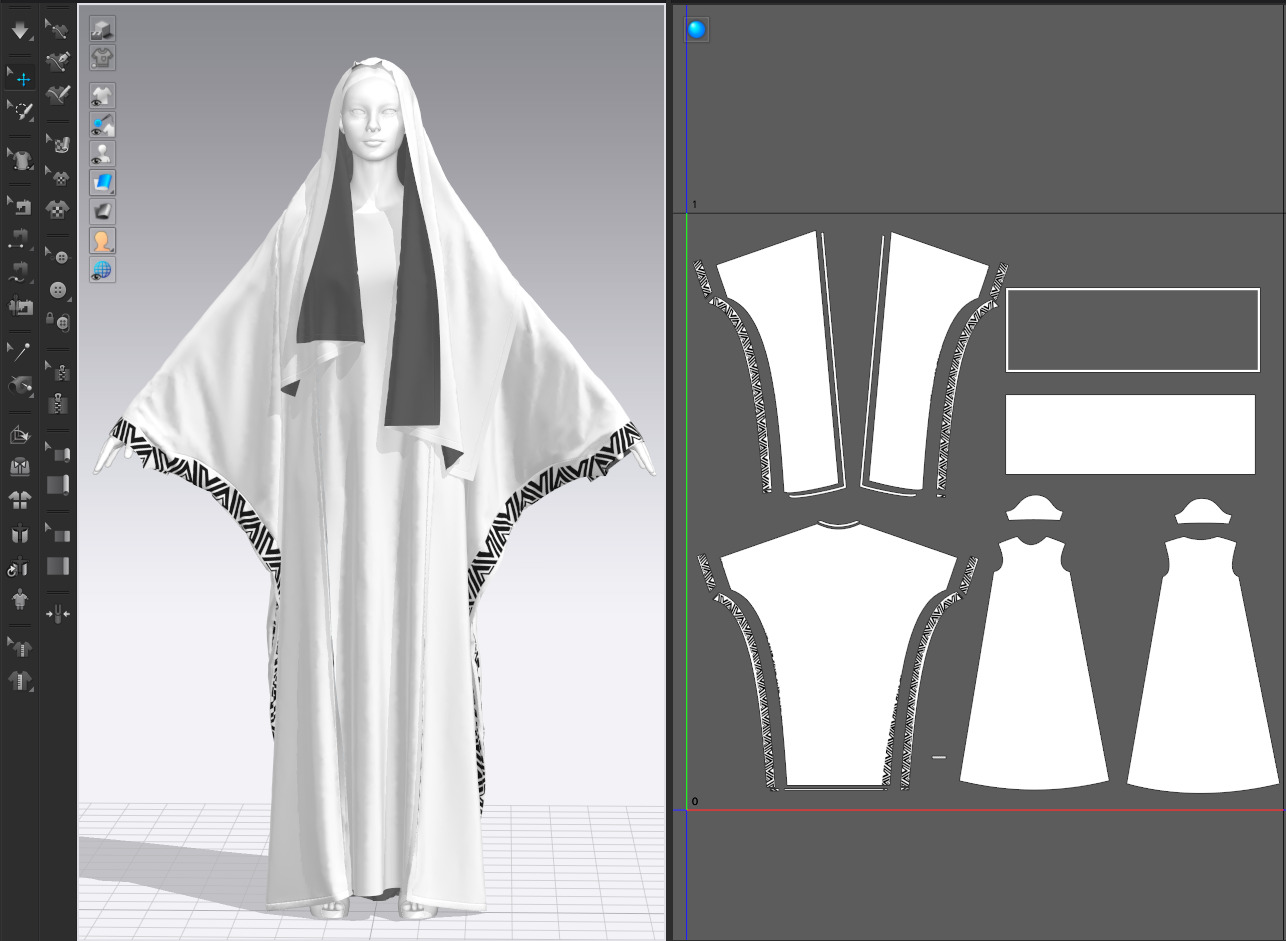 Arabic Abaya Kaftan Hijab 3D model animated | CGTrader