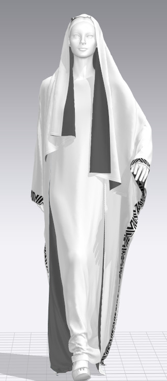 Arabic Abaya Kaftan Hijab 3D model animated | CGTrader