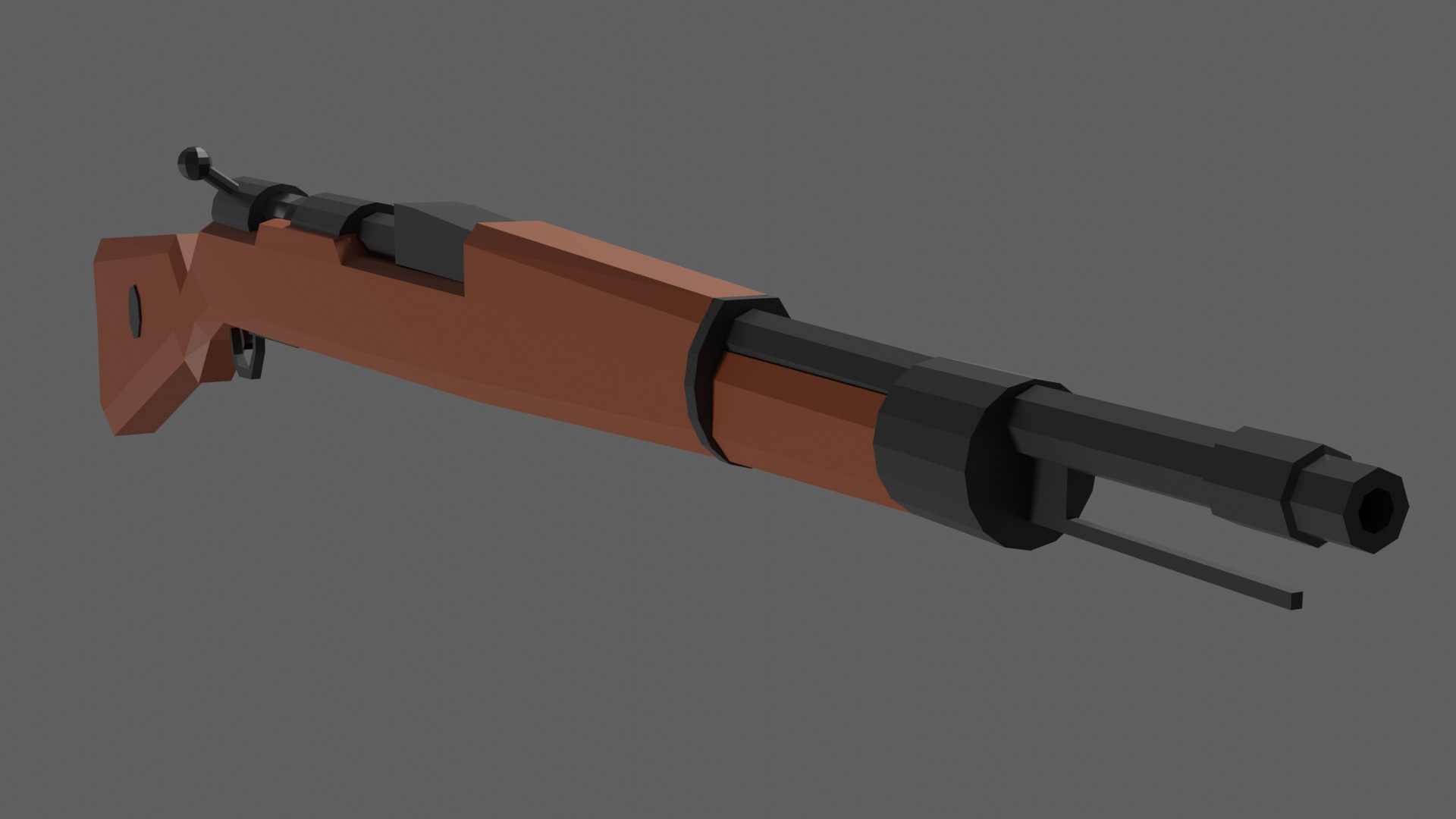 Kar98k Rifle Low Poly free 3D model | CGTrader