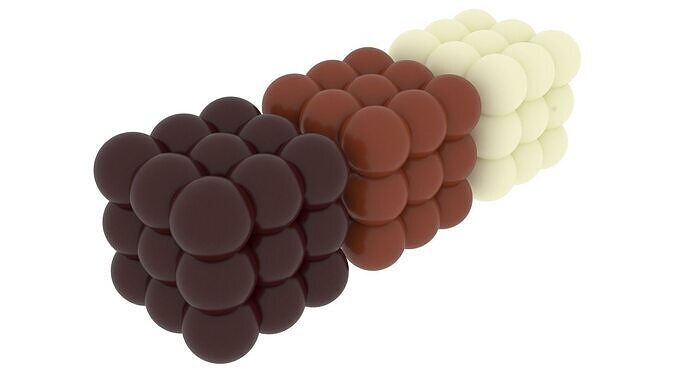 Chocolate Molecubes 3D model | CGTrader