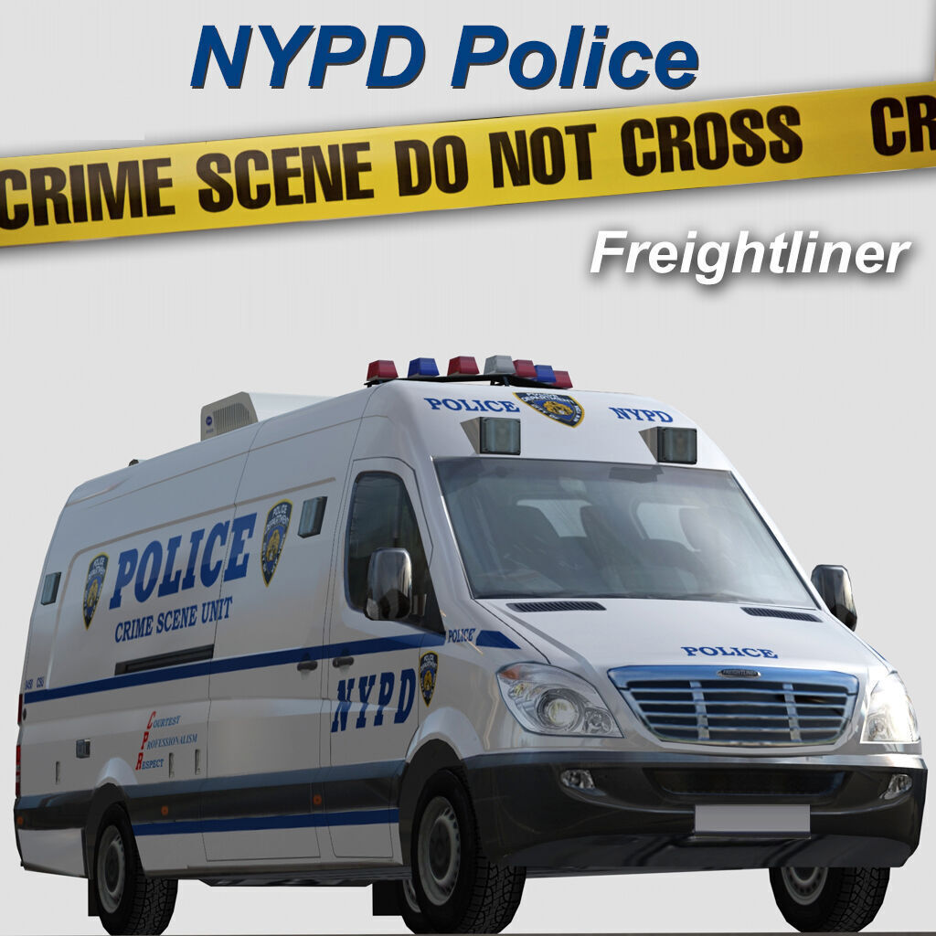 3D model Freightliner NYPD unit livery VR / AR / low-poly | CGTrader