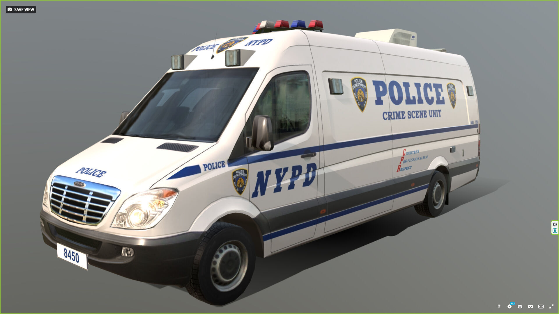 3D model Freightliner NYPD unit livery VR / AR / low-poly | CGTrader