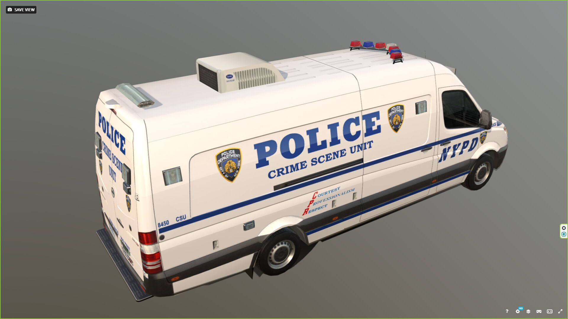 3D model Freightliner NYPD unit livery VR / AR / low-poly | CGTrader