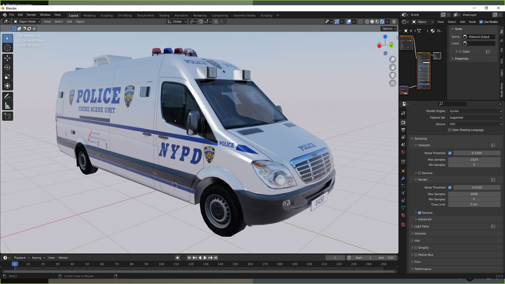 3D model Freightliner NYPD unit livery VR / AR / low-poly | CGTrader