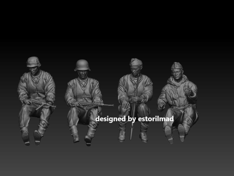WW2 GERMAN WAFFEN SS SOLDIERS MOUNTED ON KUBELWAGEN 3D model 3D ...