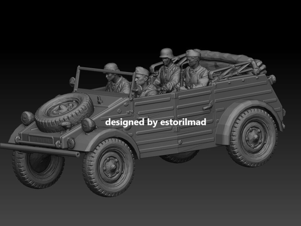 WW2 GERMAN WAFFEN SS SOLDIERS MOUNTED ON KUBELWAGEN 3D model 3D ...