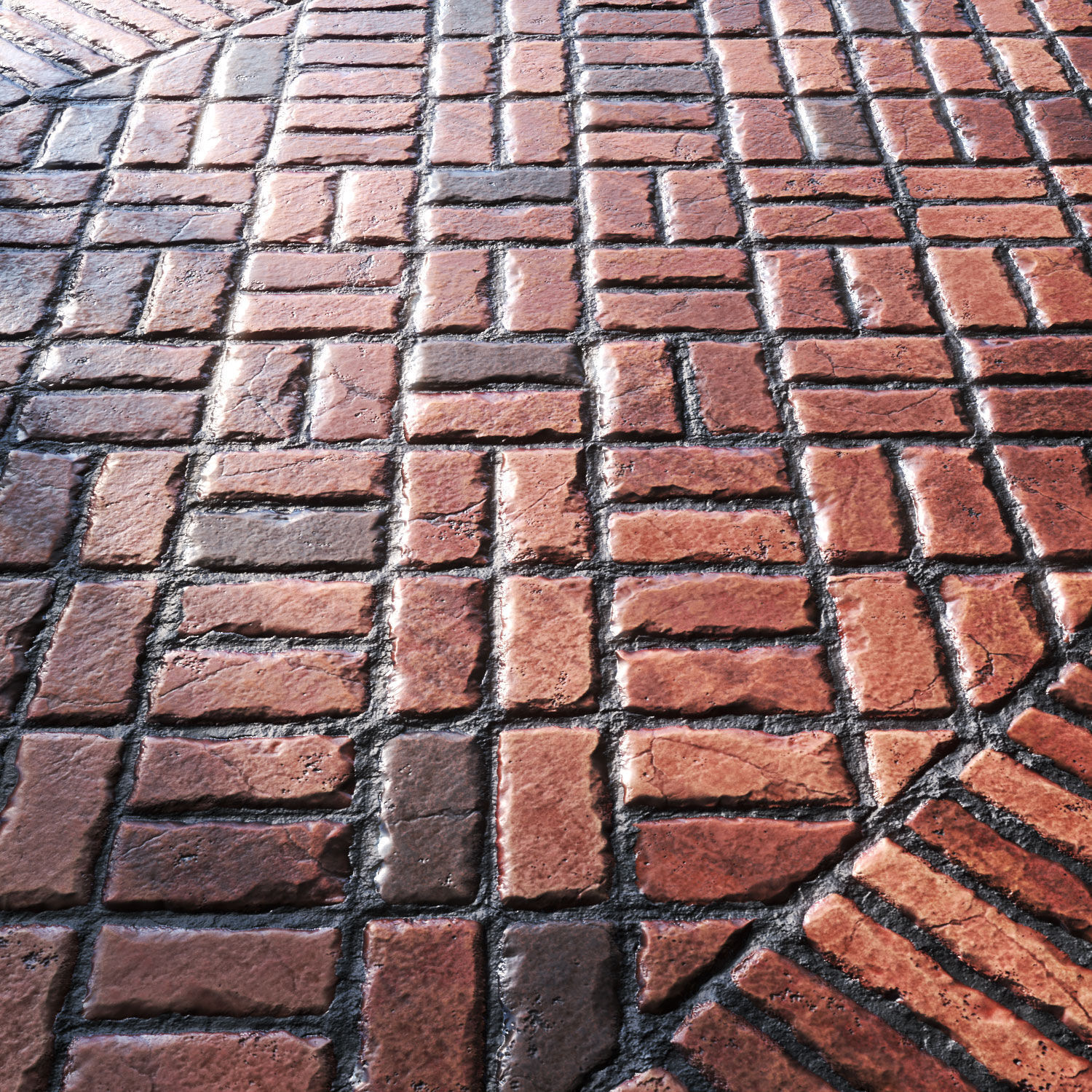 Red Brick Flooring Texture | CGTrader