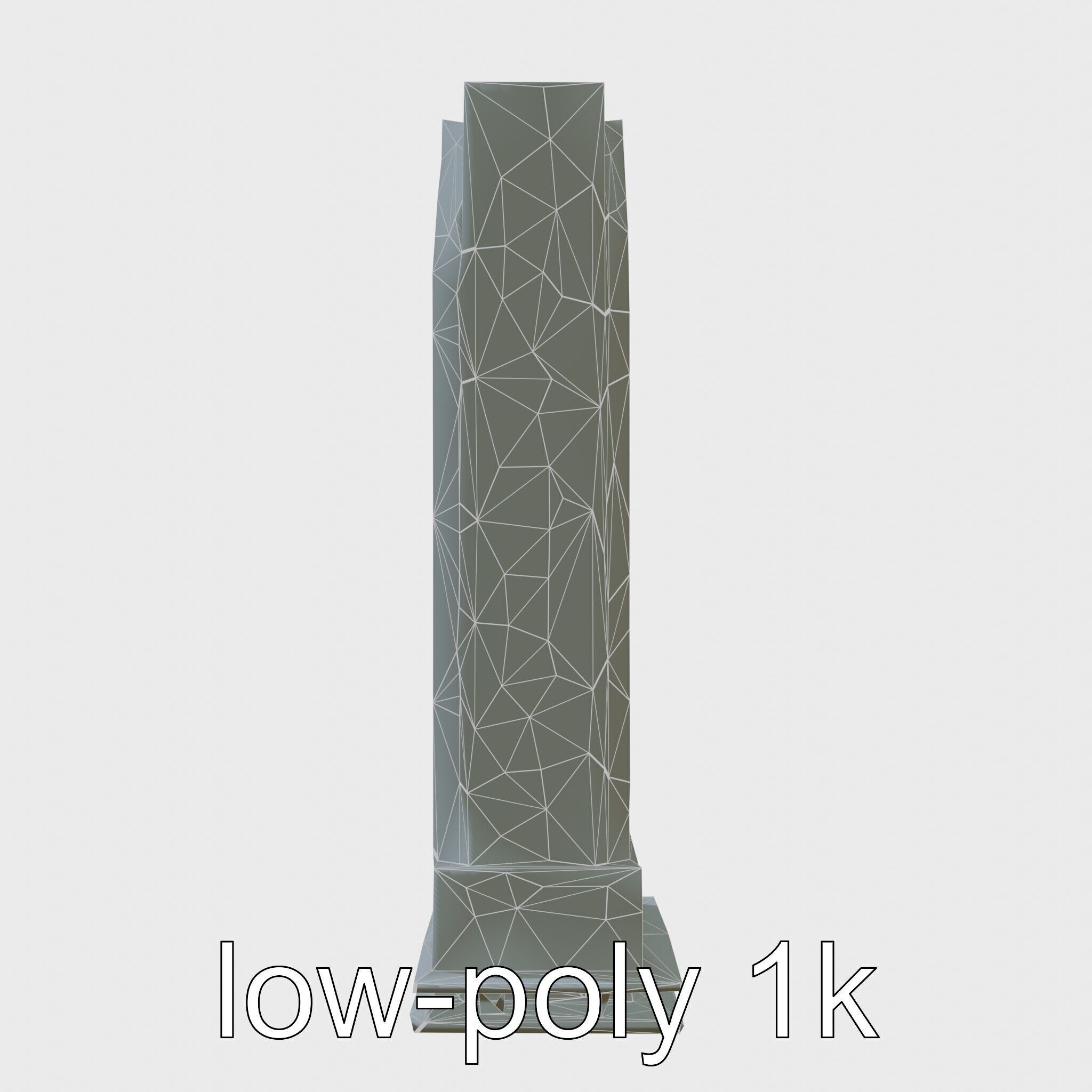 3D model Futuristic Skyscraper Tower Architecture Model VR / AR / low ...