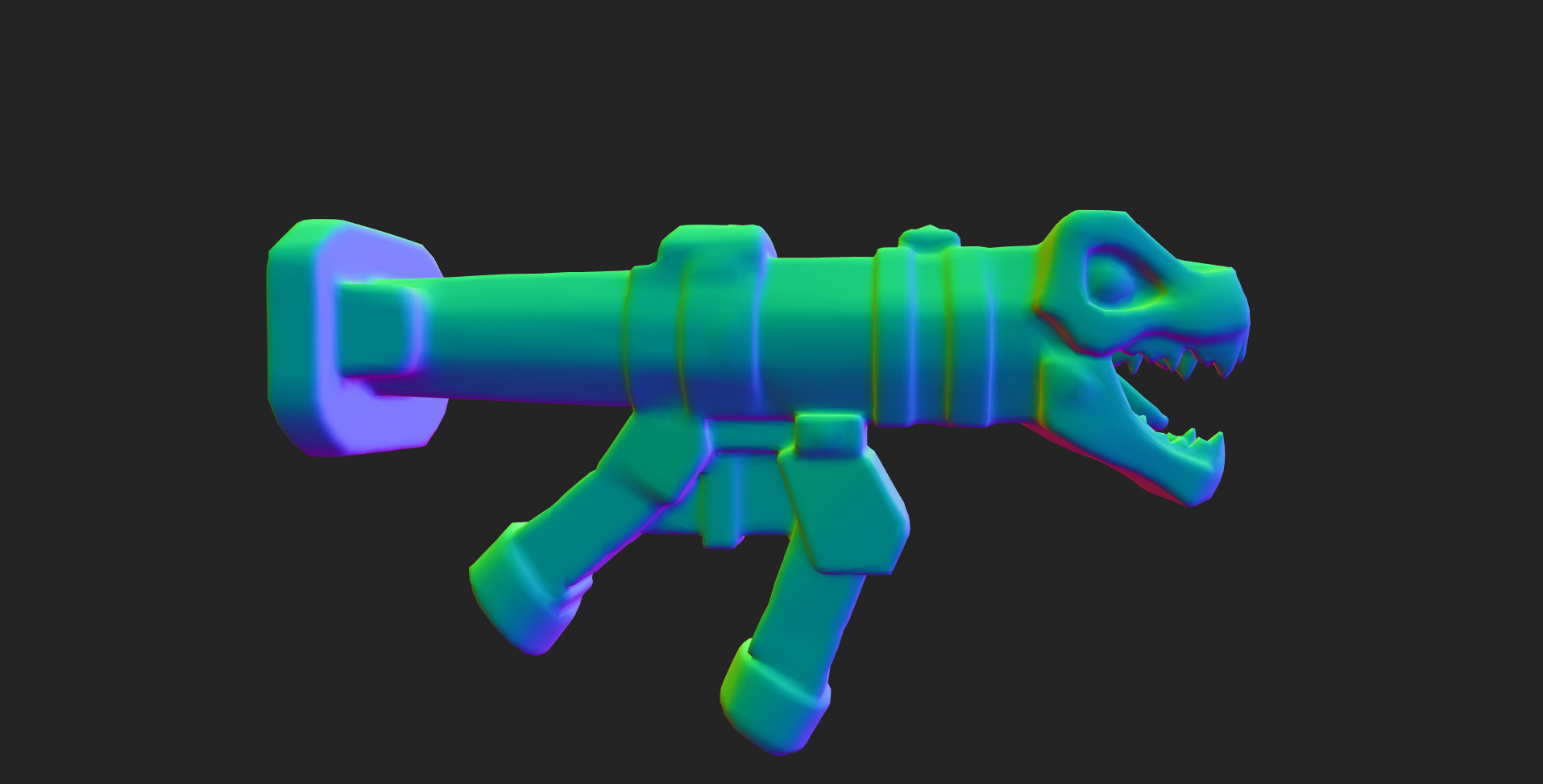 3D model Prehistoric Howler Launcher- Stylized 3D Model VR / AR / low ...