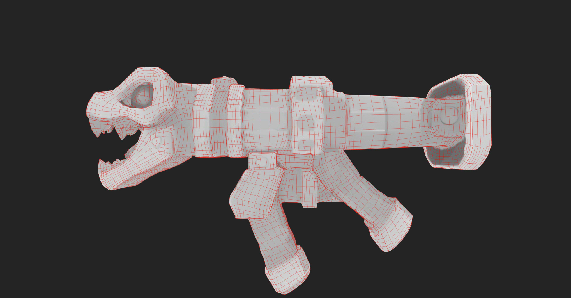 3D model Prehistoric Howler Launcher- Stylized 3D Model VR / AR / low ...