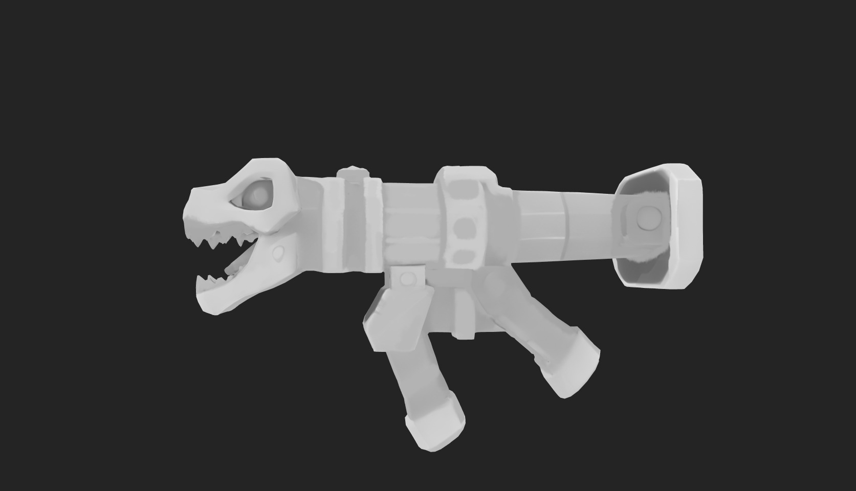 3D model Prehistoric Howler Launcher- Stylized 3D Model VR / AR / low ...