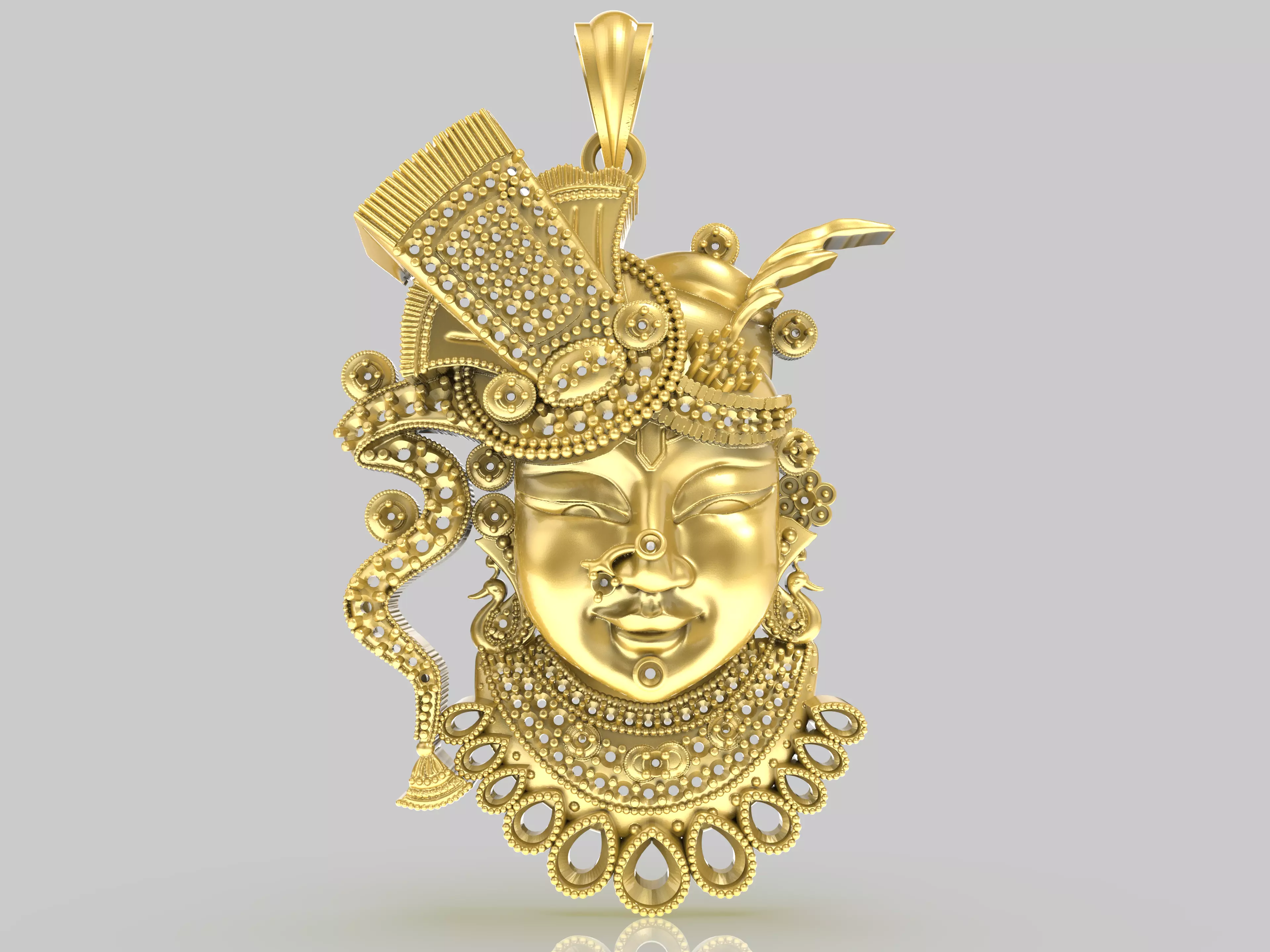 Shreenathji Pendant jewelry file 3D model 3D printable | CGTrader