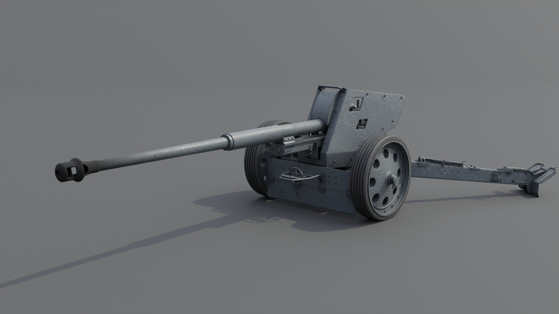 3D model 88 mm Pak 43 Anti-Tank Gun VR / AR / low-poly | CGTrader